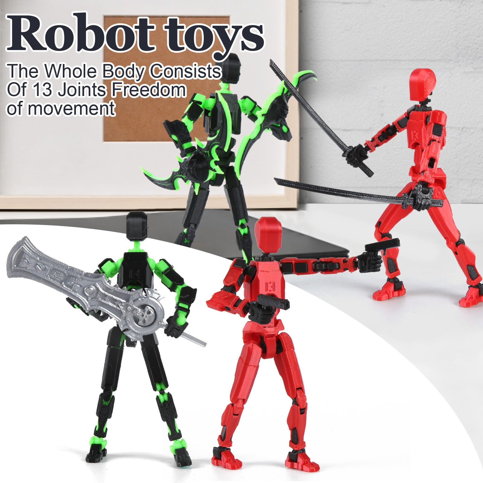 T13 Action Figure Assembled, Multi-Colored Titan 13 Action Figure Set ...