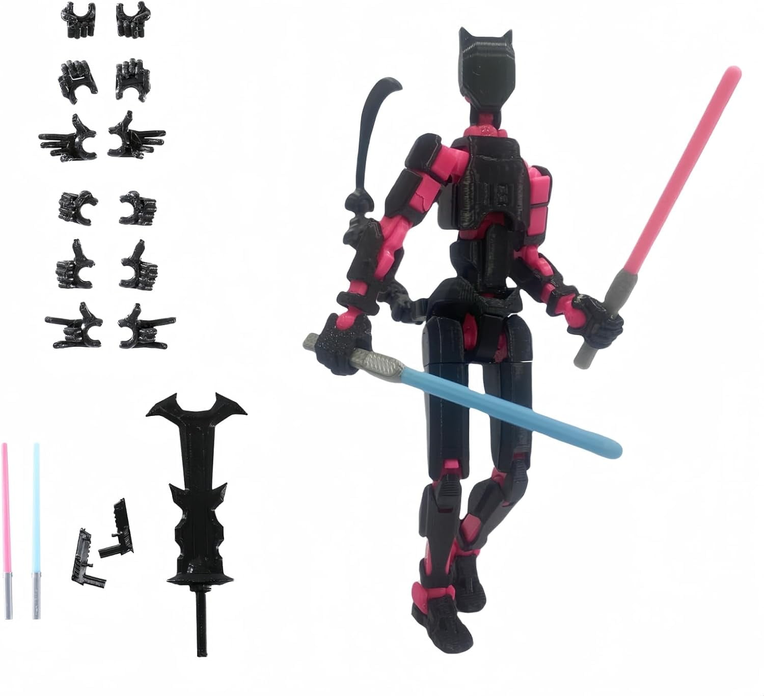 T13 Action Figure( Assembly Completed),Upgraded Version 5.4 inches 3D Printed Titan 13 Robot ...