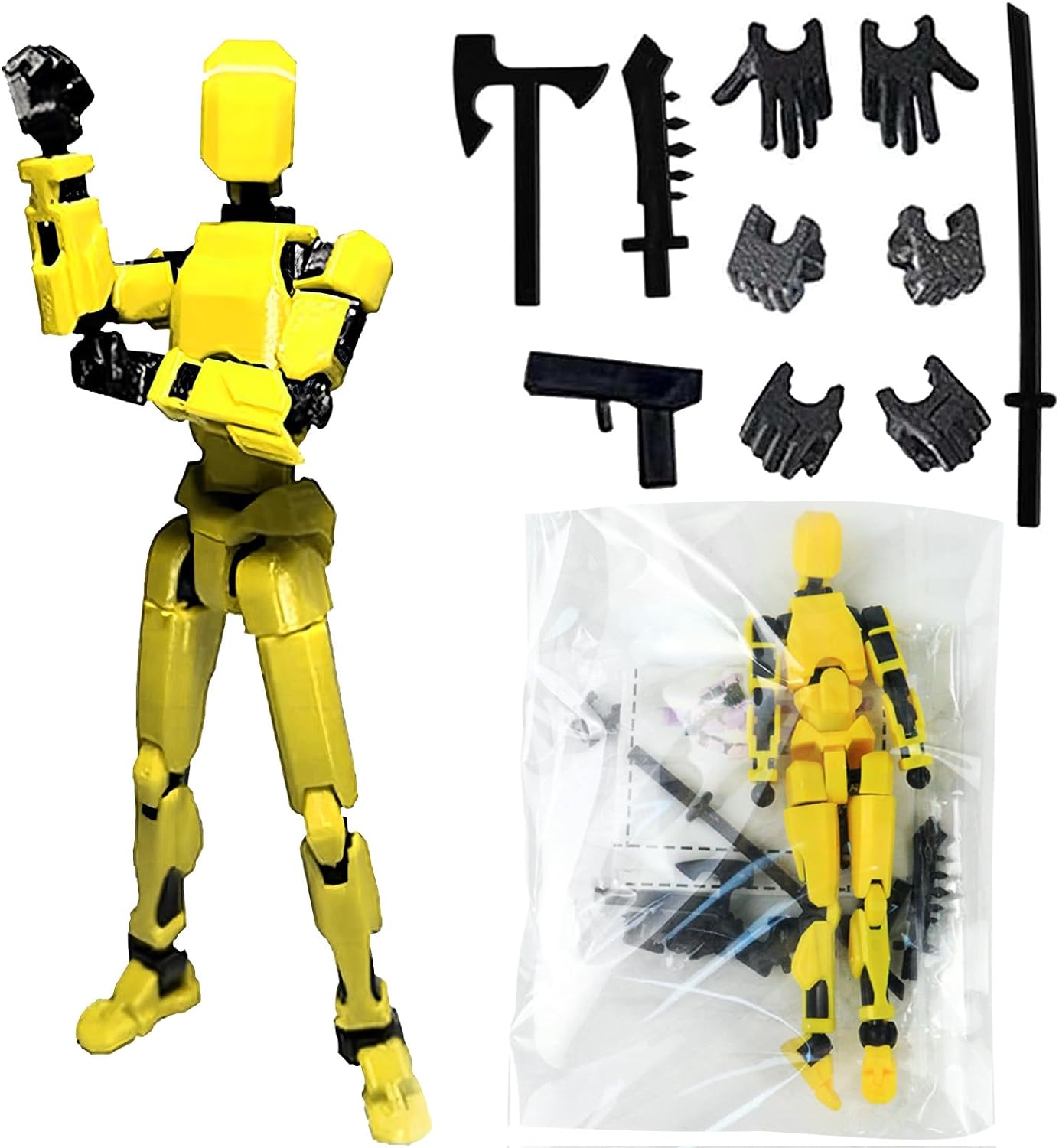 T13 Action Figure, Robot Action Figure, 3D Printed with Full ...