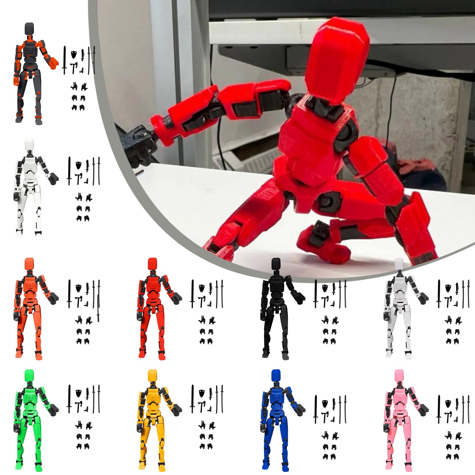 T13 Action Figure Set Already Assembled, 10Pack T13 3D Printed Action ...