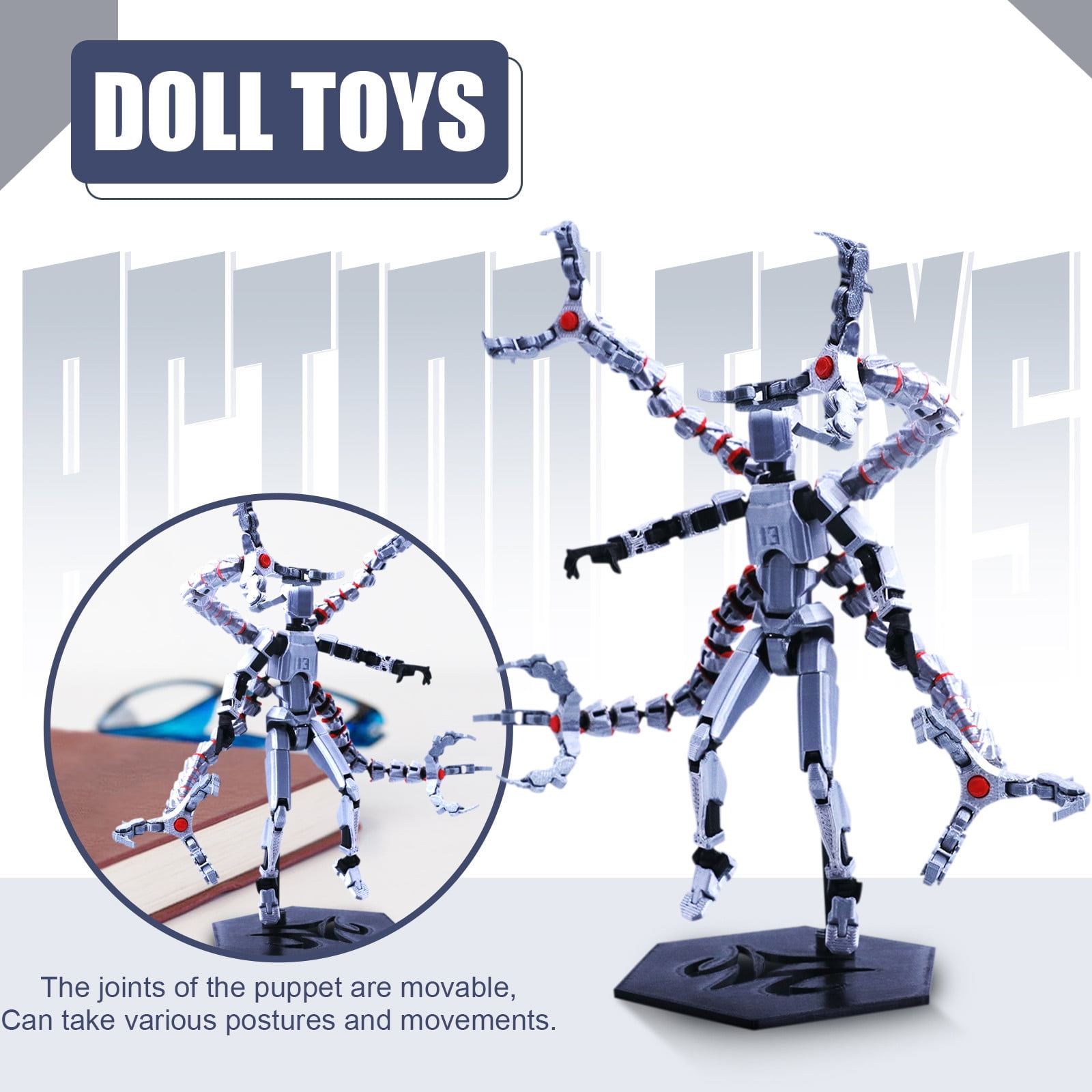 T13 Action Figure Set Already Assembled, T13 3D Printed Action Figures ...