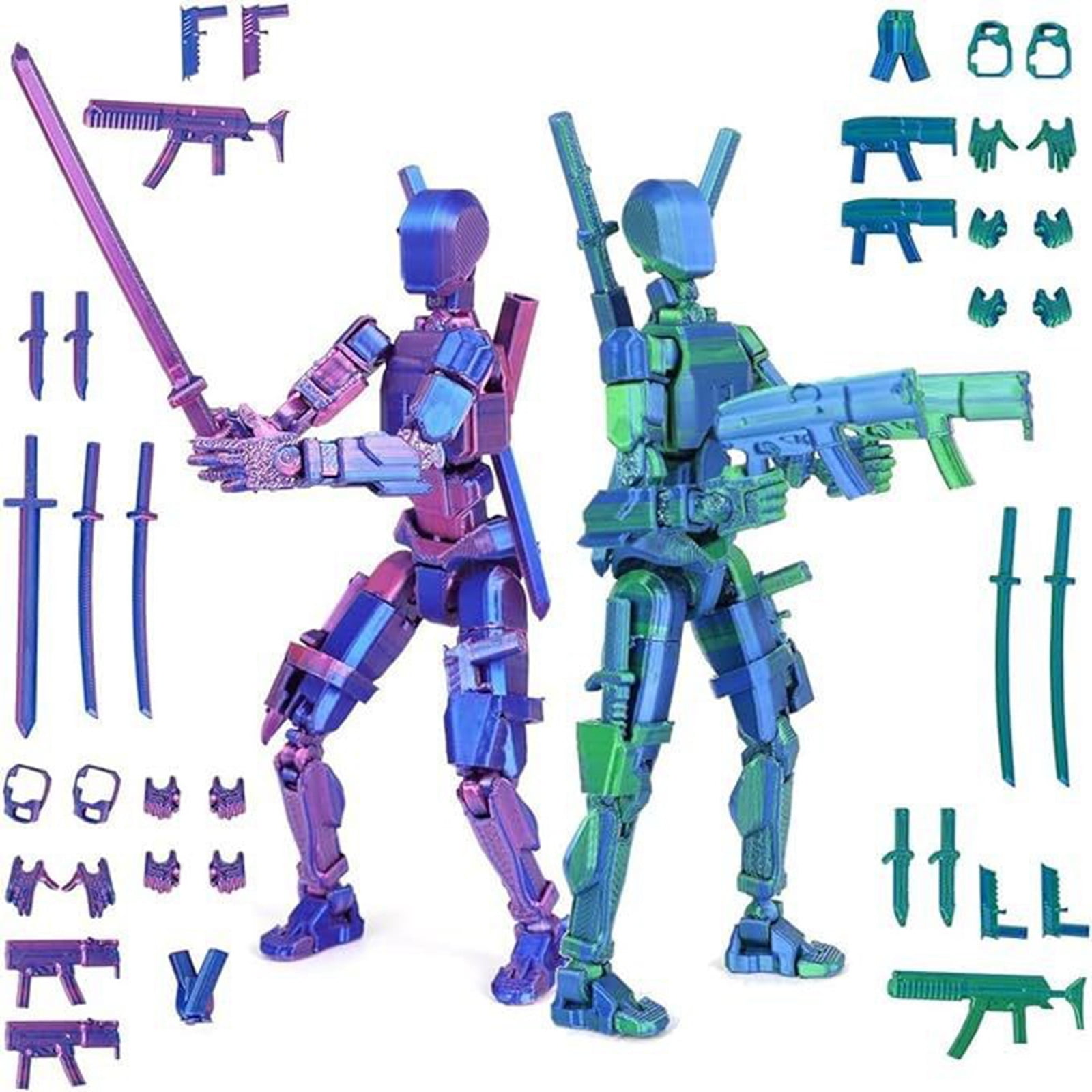 T13 Action Figure Set Already Assembled, T13 3D Printed Action Figures ...