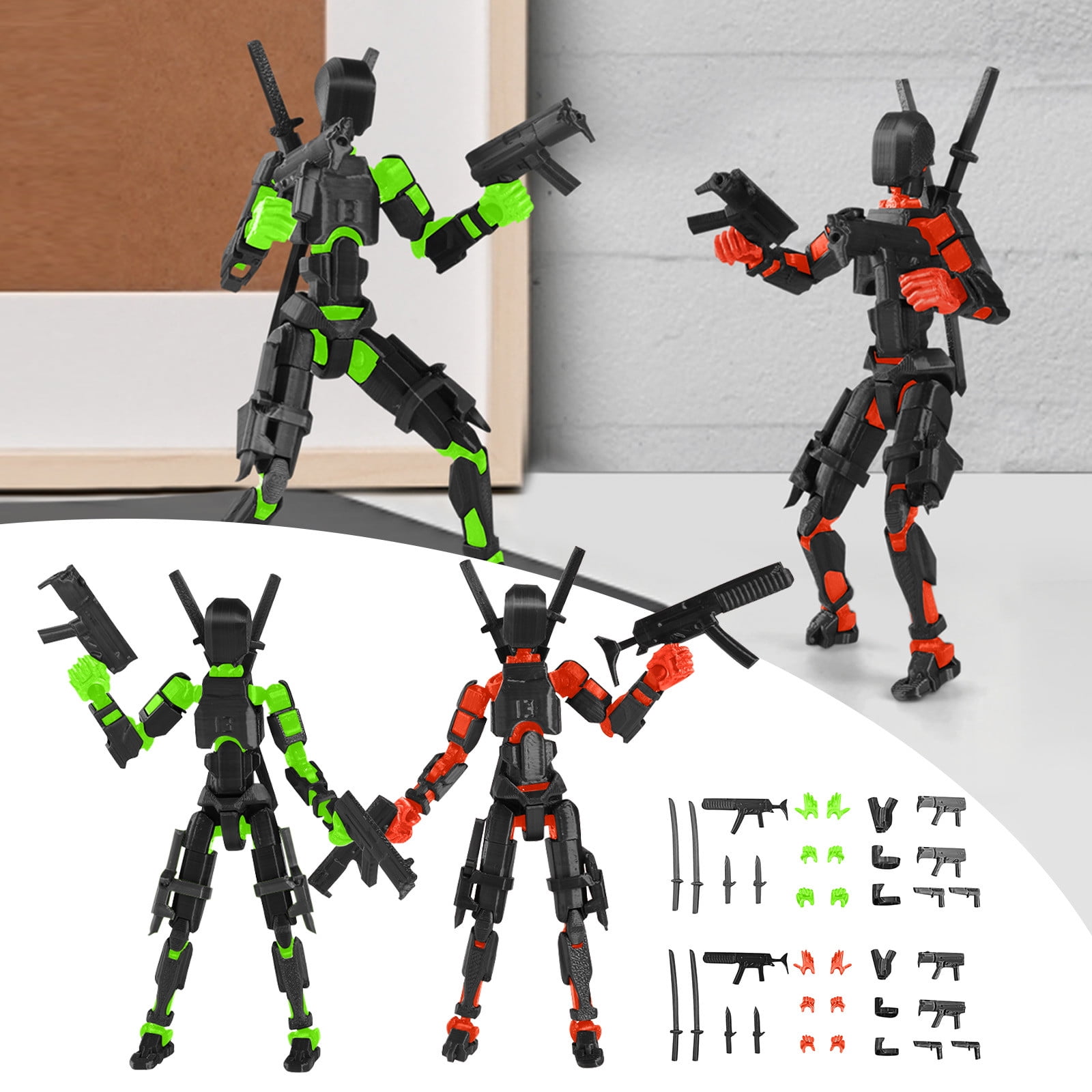 T13 Action Figure Set (Assembly Completed), 3D Printed Multi-Jointed ...