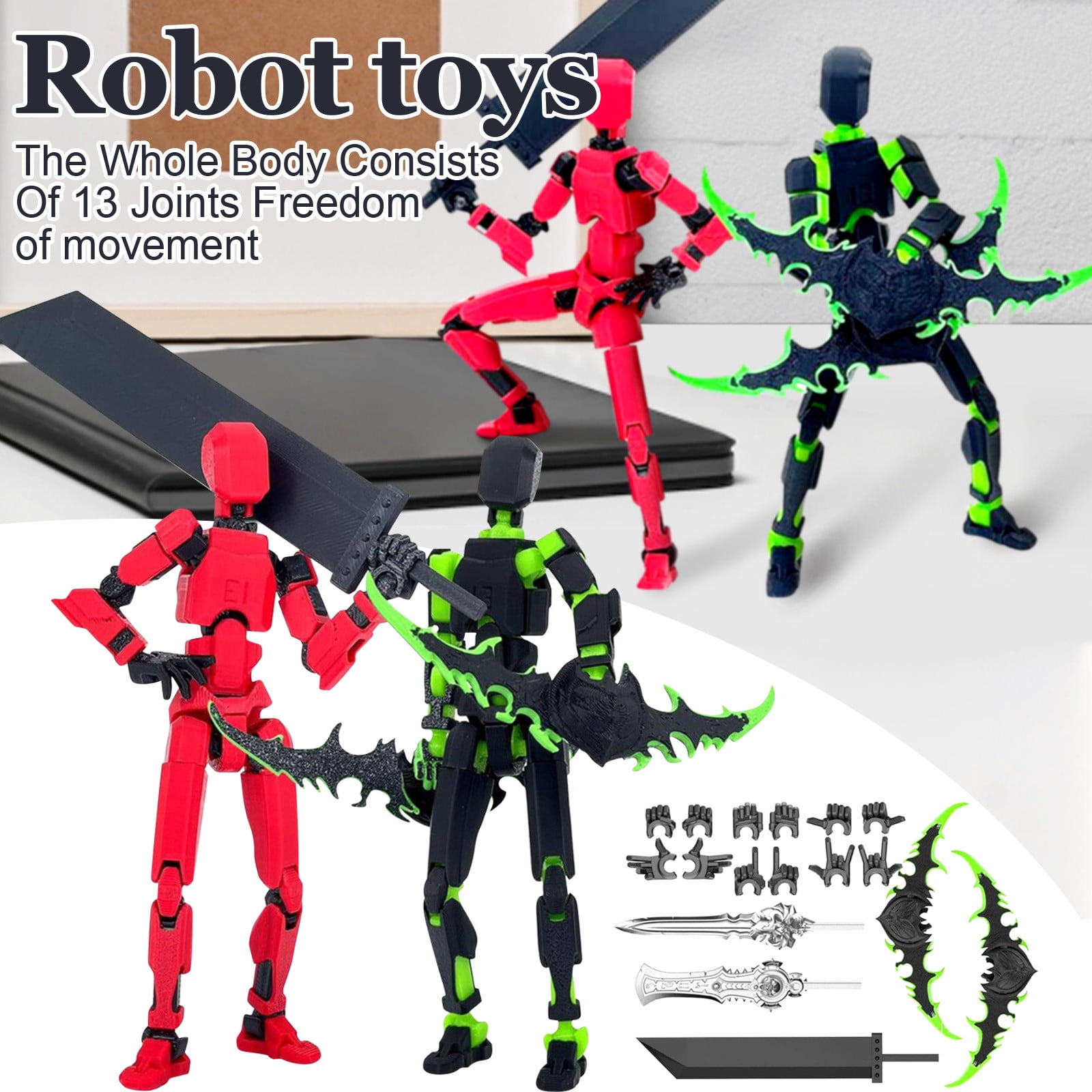 T13 Action Figure Set (Assembly Completed),Titan 13 Robot Action Figure ...