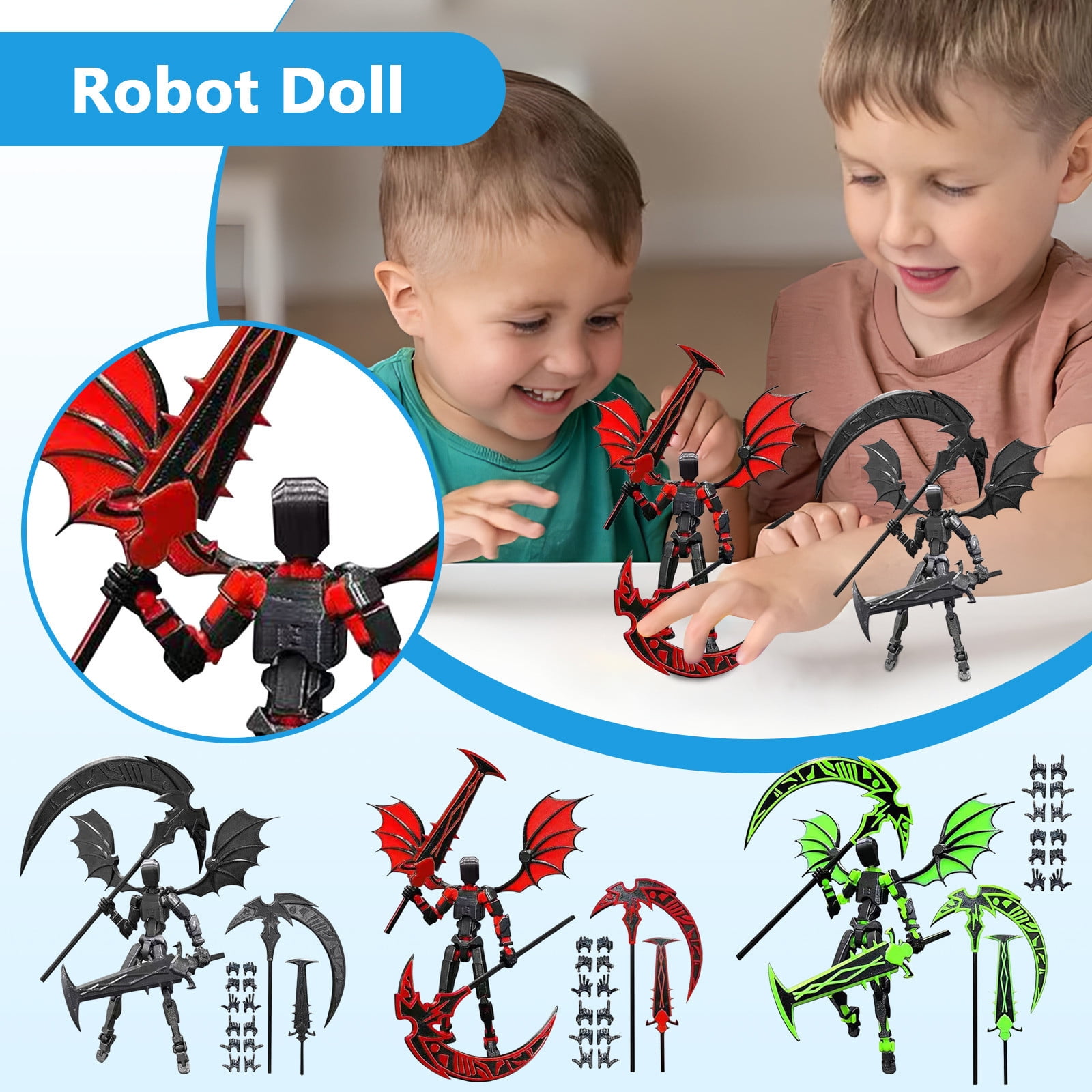 T13 Action Figure Set (Assembly Completed),Titan 13 Robot Movable ...