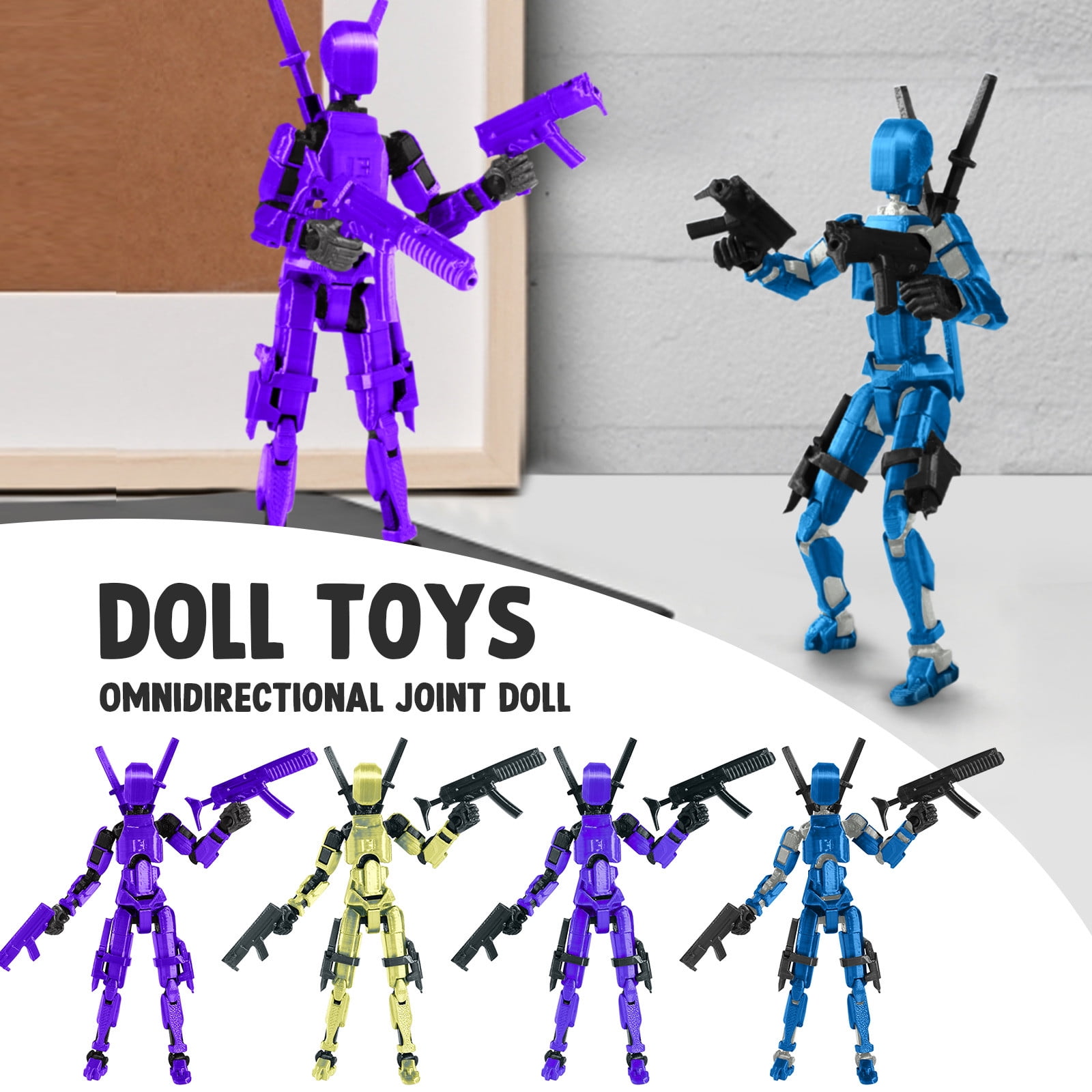 T13 Action Figure Set Dummy Robot 13 Action Figures Set,3D Printed ...