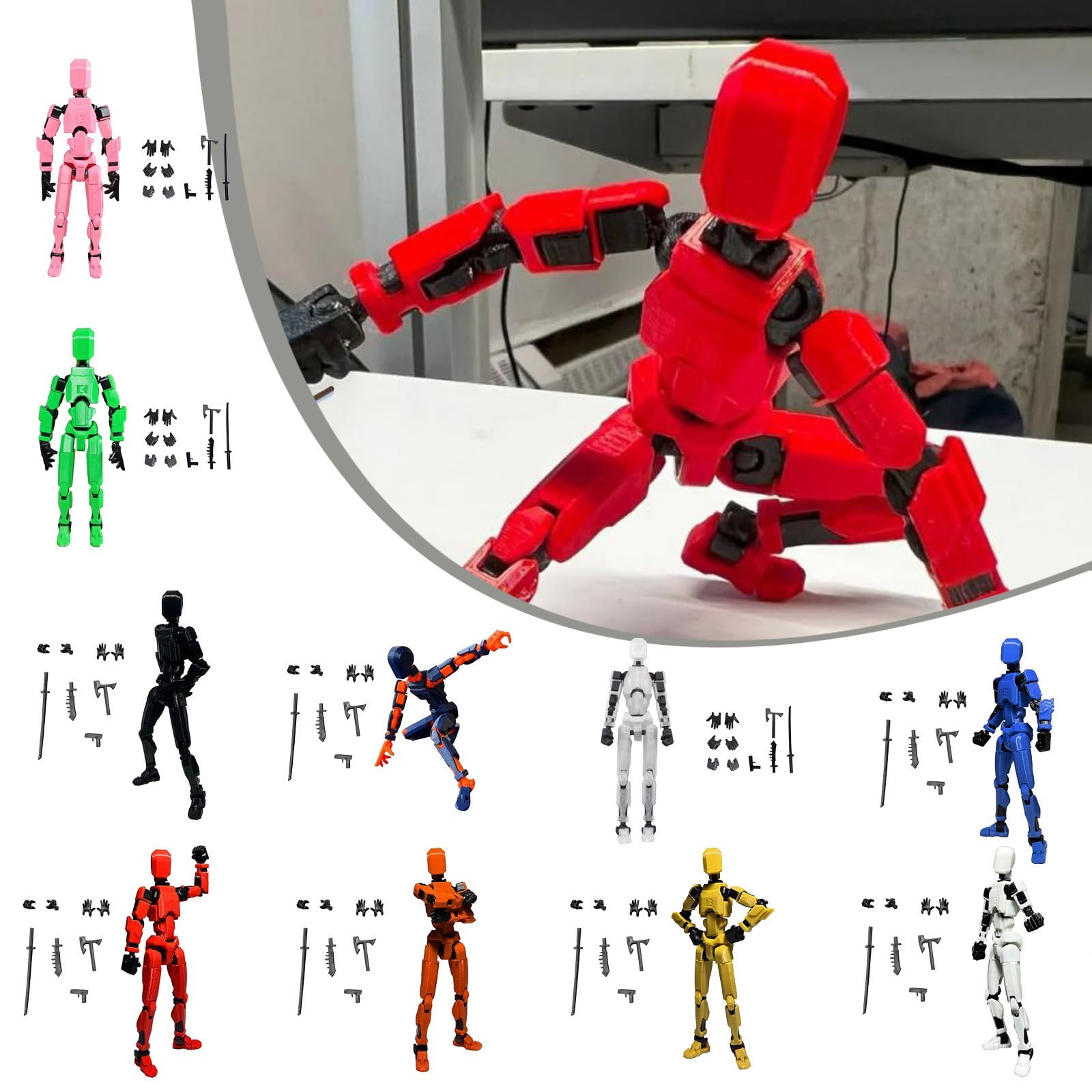 T13 Action Figure 1 Pack, 3D Printed Human Body Model, Luck 13 Action ...