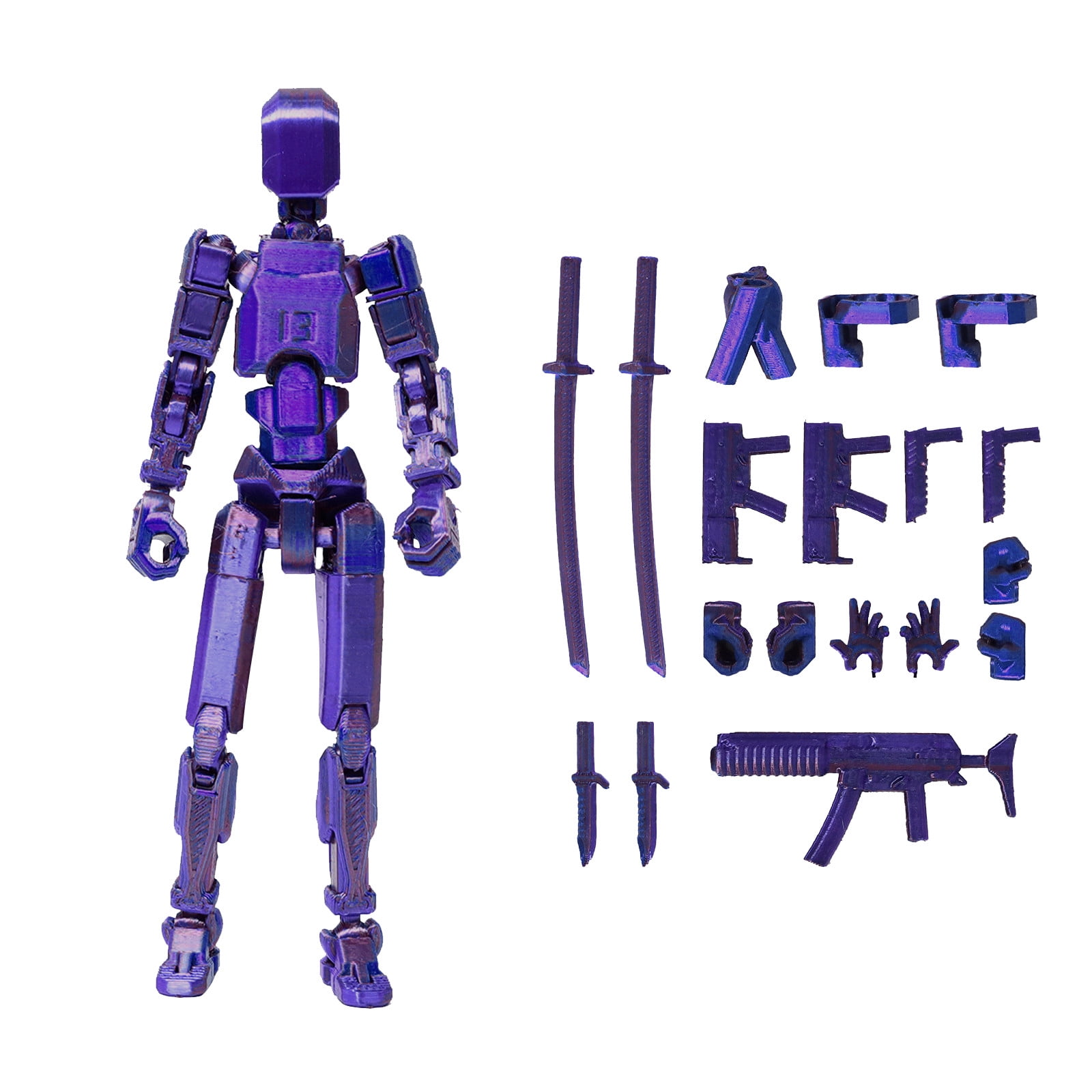 T13 Action Figure, Titan 13 3D Printed Action Figure, Lucky 13 Action ...