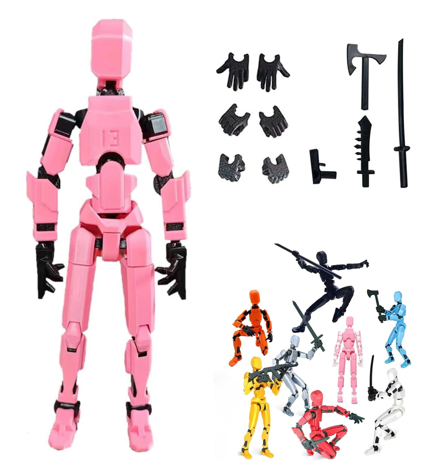T13 Action Figure Titan 13 Action Figure Robot Action Figure 3D Printed ...