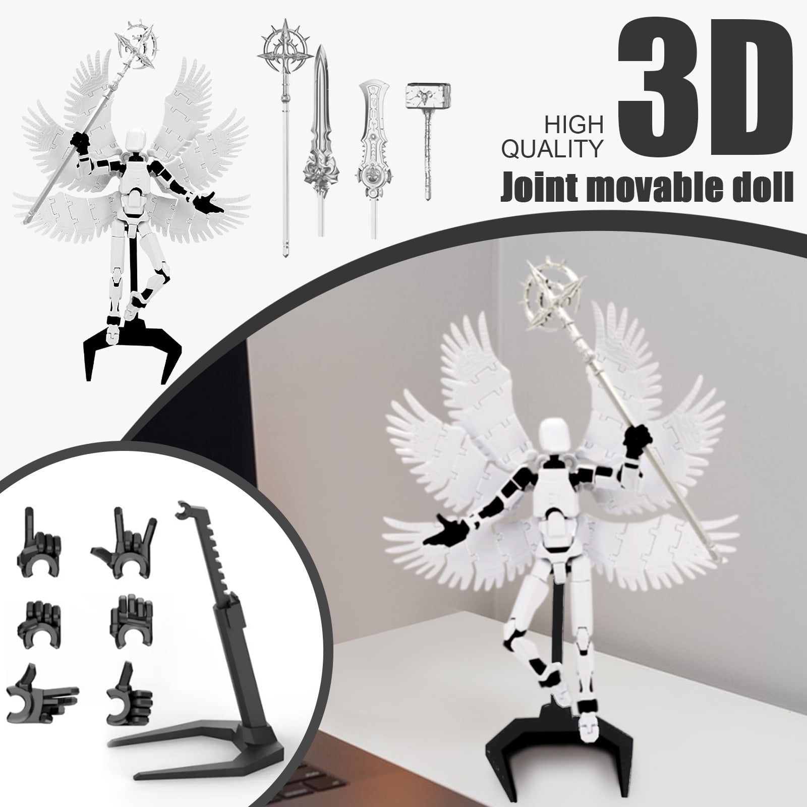 T13 Action Figure, Titan 13 Robot Action Figure 3D Printed Robot Multi ...