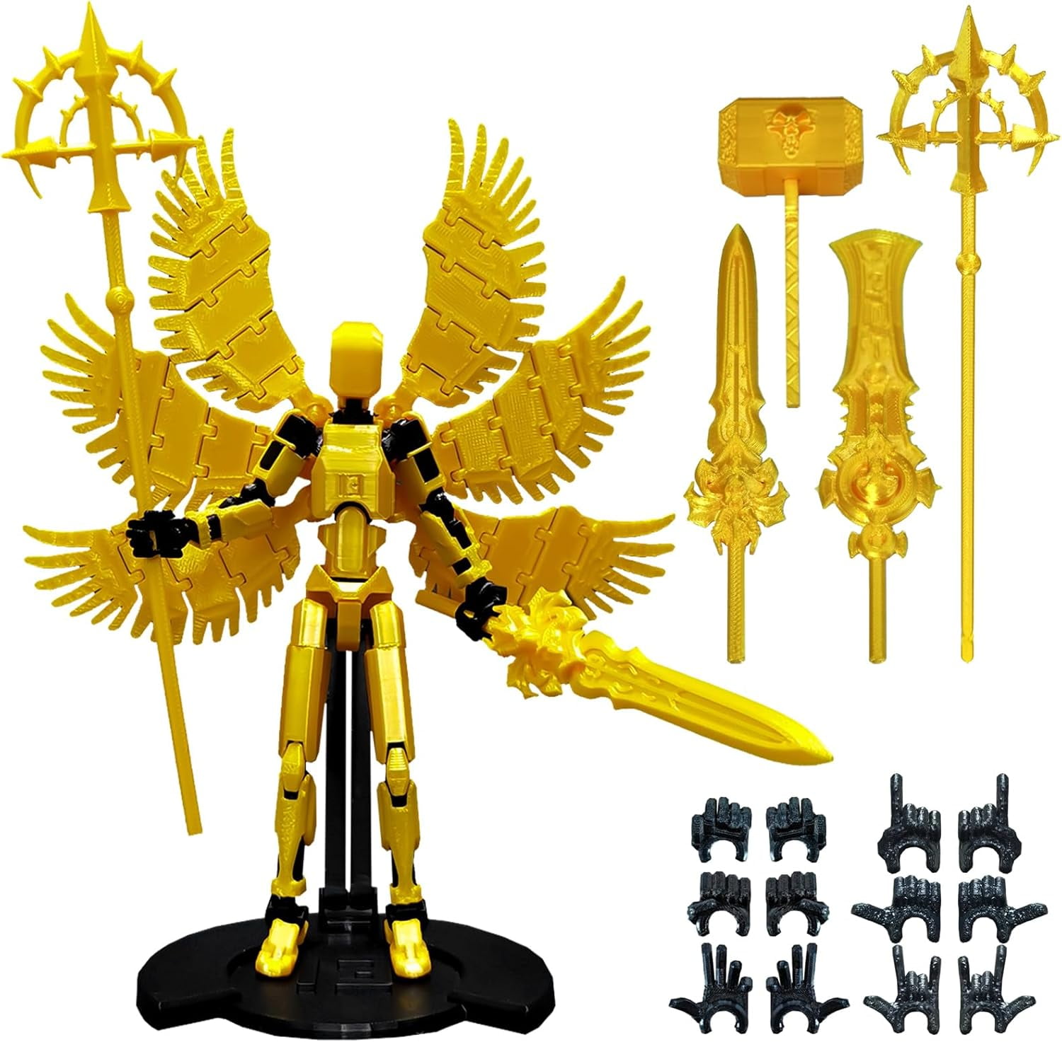 T13 Angel Action Figure with Multiple Accessories,Assembled Titan 13 ...