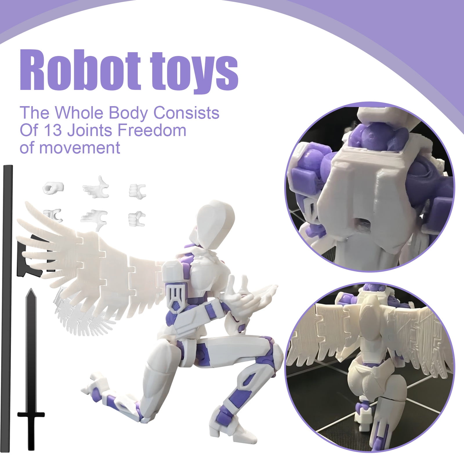 T13 (Assembly Completed) 3D Printed Action Figure,Dummy 13 Robot Action ...