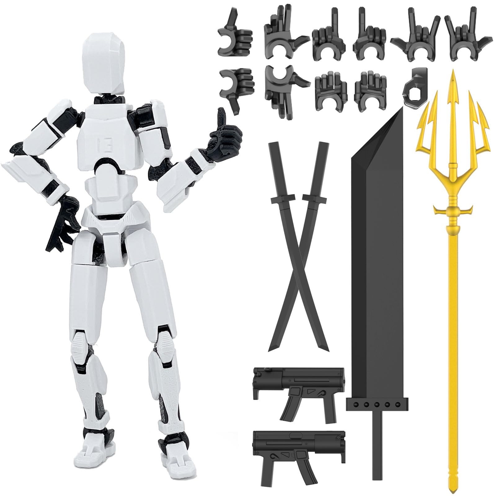 T13 Multi-Jointed Action Figures,8 Inch Articulated Full Body ...