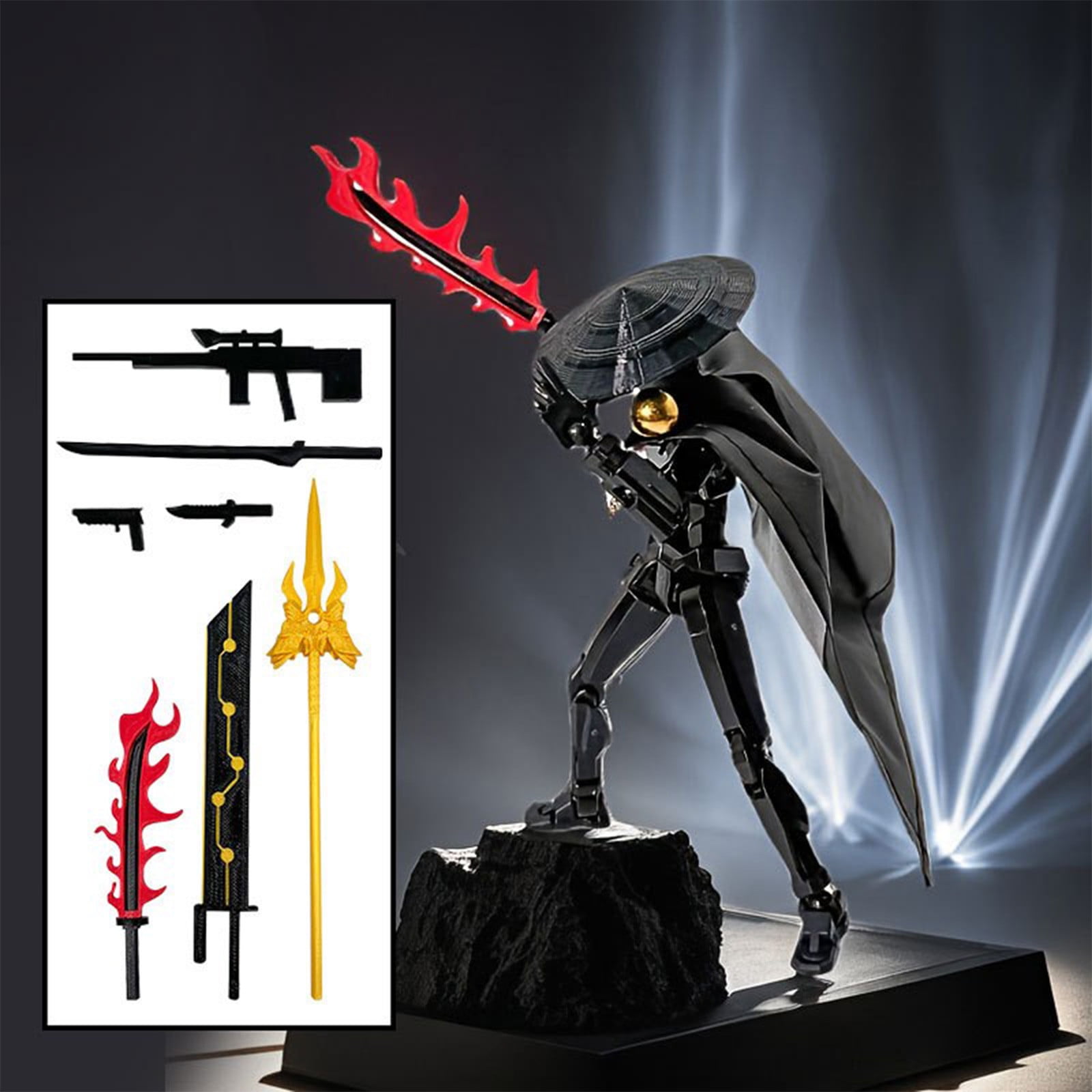 T13 Multi-Jointed Movable Action Figures,10 Inch Robot Movable Action ...