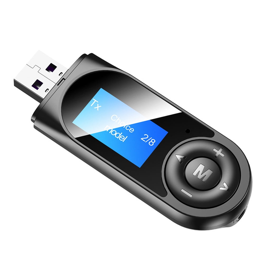 T13 USB Audio Transmitter Receiver Bluetooth 5.0 Wireless Music Adapter LCD Display 3.5mm AUX ...