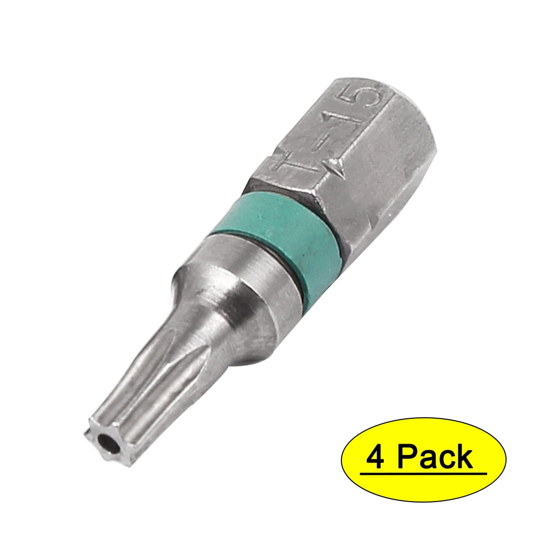 T15 Hex Shank Torx Security Screwdriver Bit Gray 25mm Length 4pcs ...