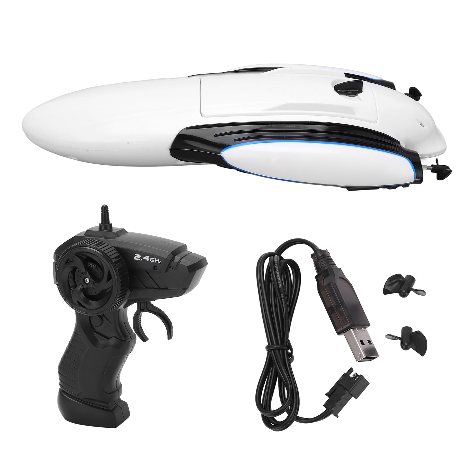 T17B 2.4Ghz Remote Control Boat 1/47 RC Toy Boat Double Sided for Lake ...