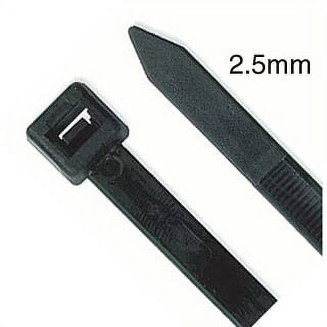 T18L0M4 - CABLE TIE BLK 8IN 18LB WIDTH 2.5MM (1000 pcs/pkg) - Walmart.com