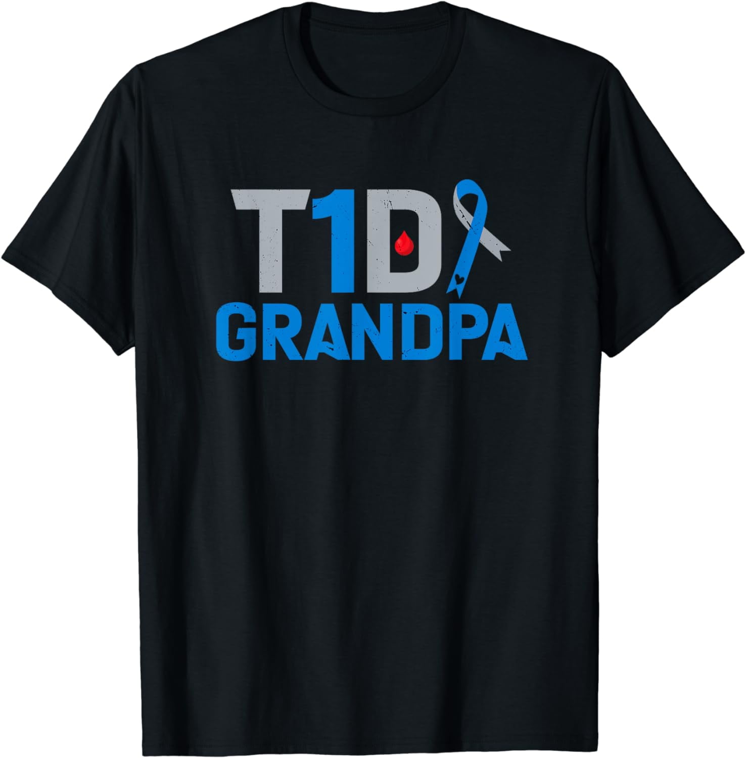 T1D Grandpa Diabetes Survivor Warrior Fighter Awareness Summer Casual ...