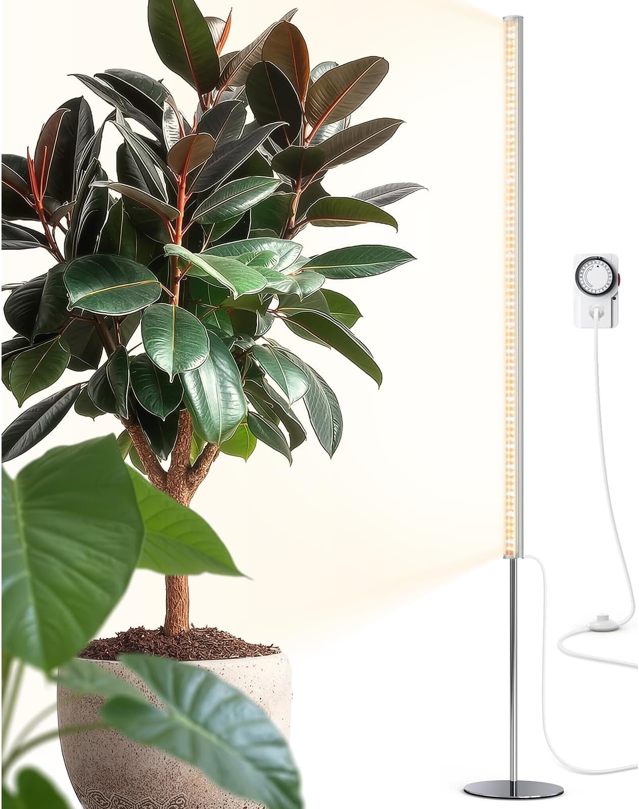 T1S Standing Grow Light for Indoor with Timer, 65W 660nm High PPFD Tera ...