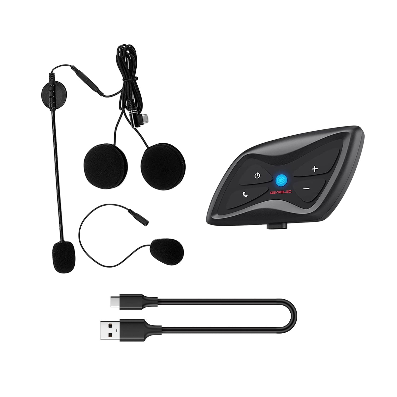 T2 Motorcycle Intercom IP65 Waterproof HiFi Sound Long Standy Time ...