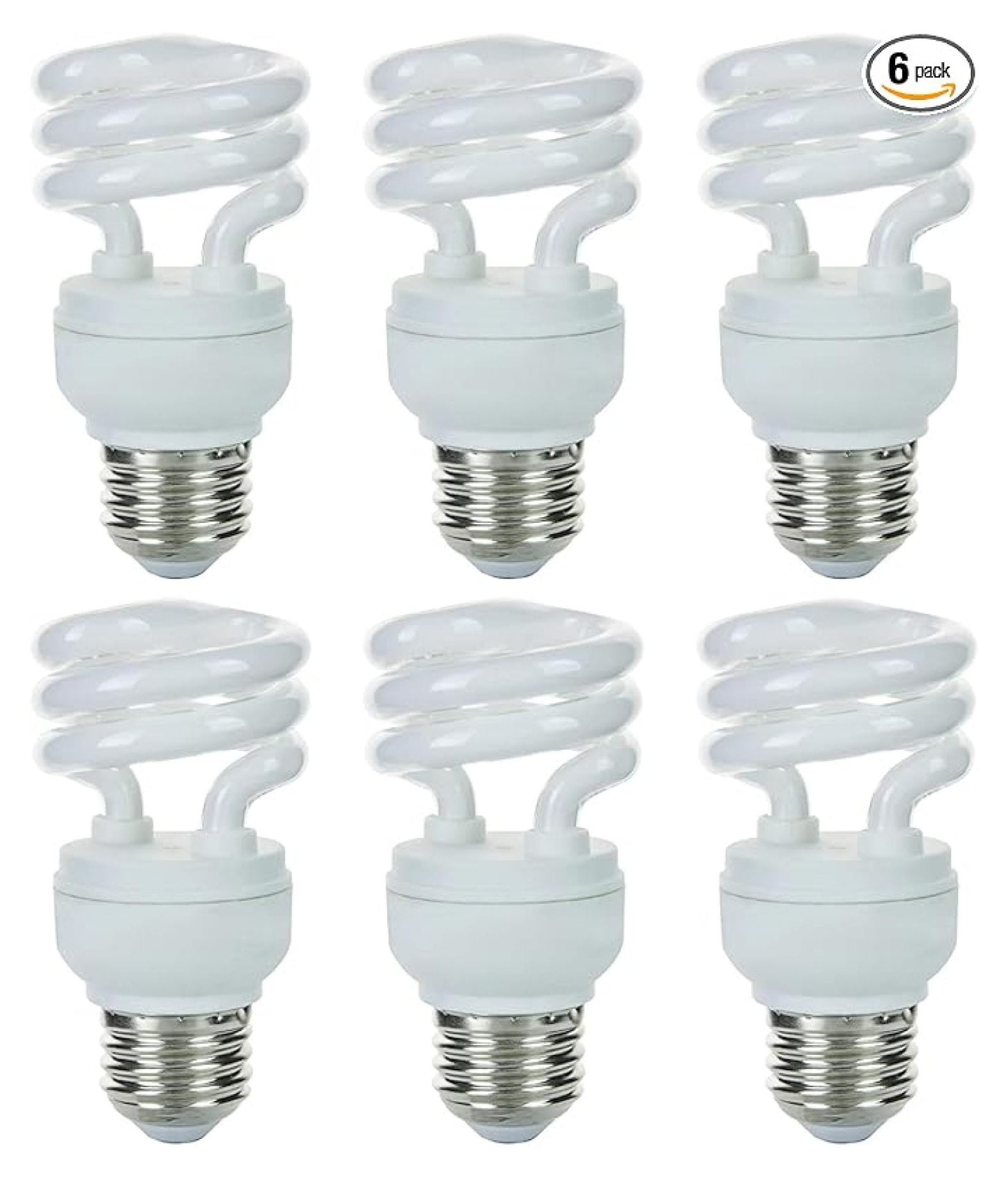 - T2 Spiral Compact Fluorescent Light Bulbs 9W (40W Equivalent) E26 ...