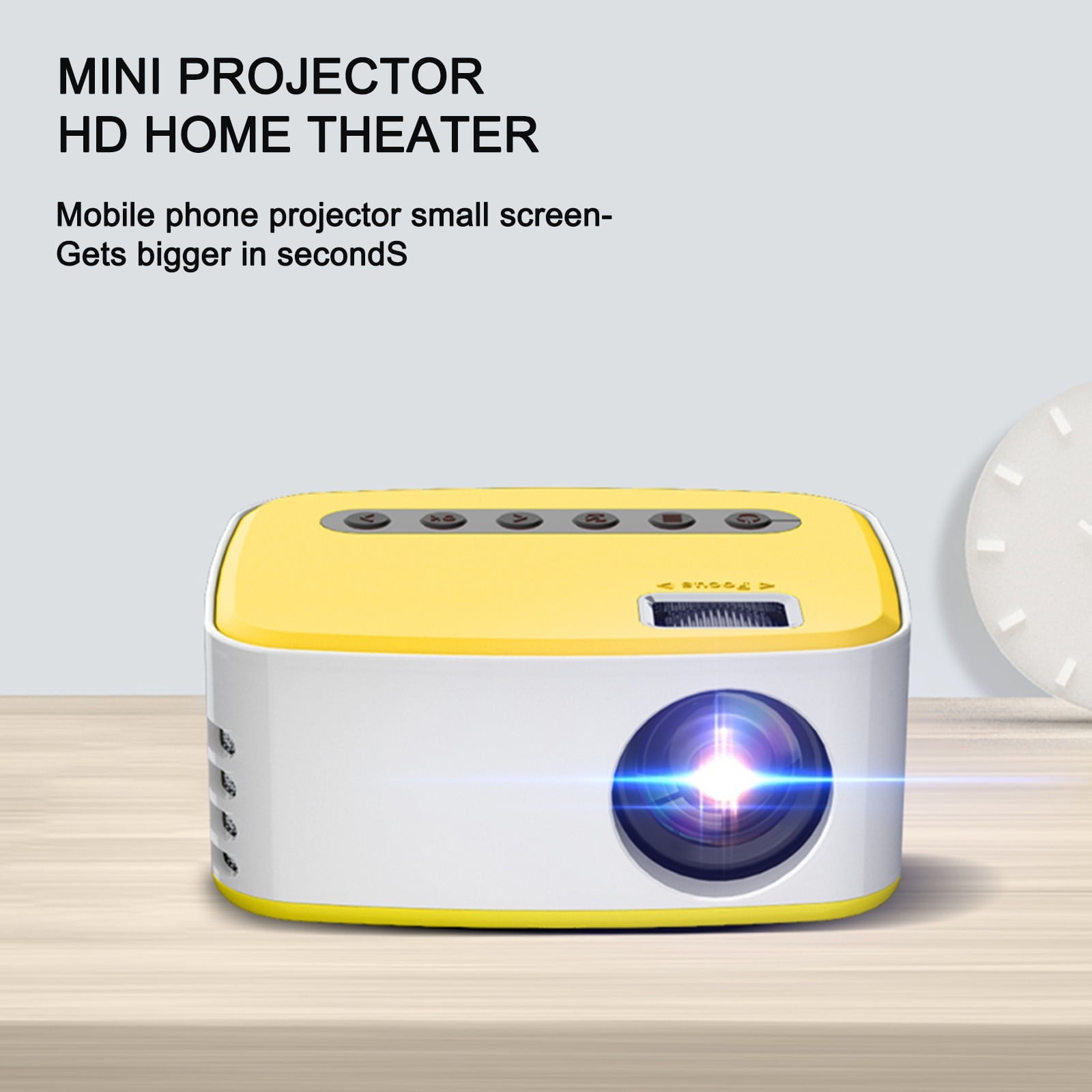 T20 Mini LED Projector Portable Video Player Miniature Cinema 1080P HD ...