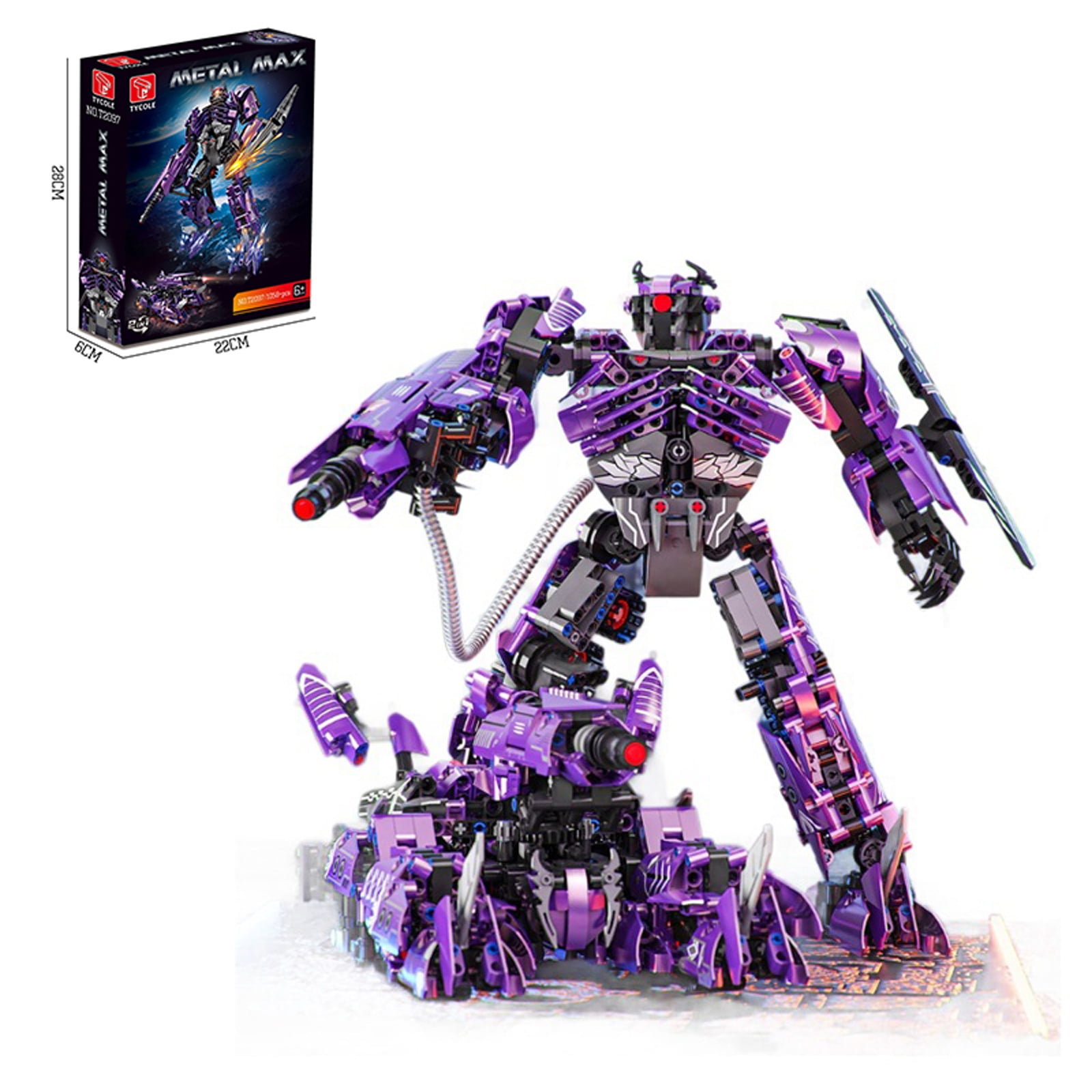 T2097 2-in-1 Transforming Mecha 1058pcs Models DIY Small-Piece Building ...