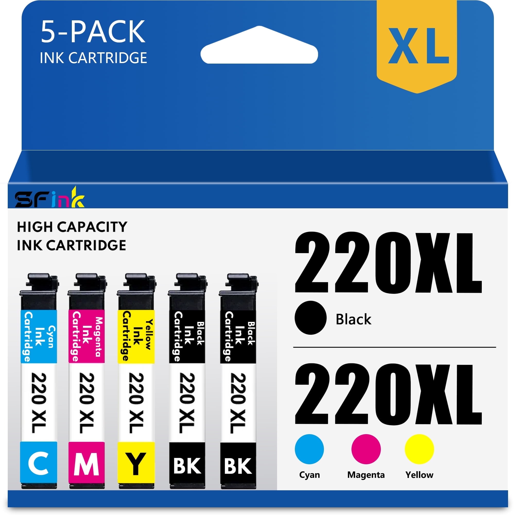 T220XL 220XL Ink Cartridges Replacement for Epson 220 XL 220XL T220 Ink ...