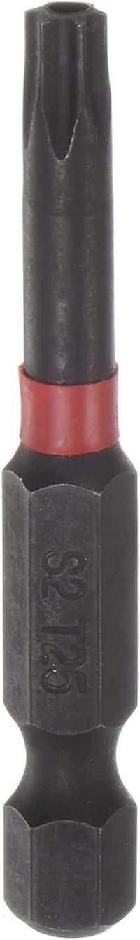 T25 Impact Rated Torx Bit 1/4" Hex Shank 2" Length Magnetic Security ...