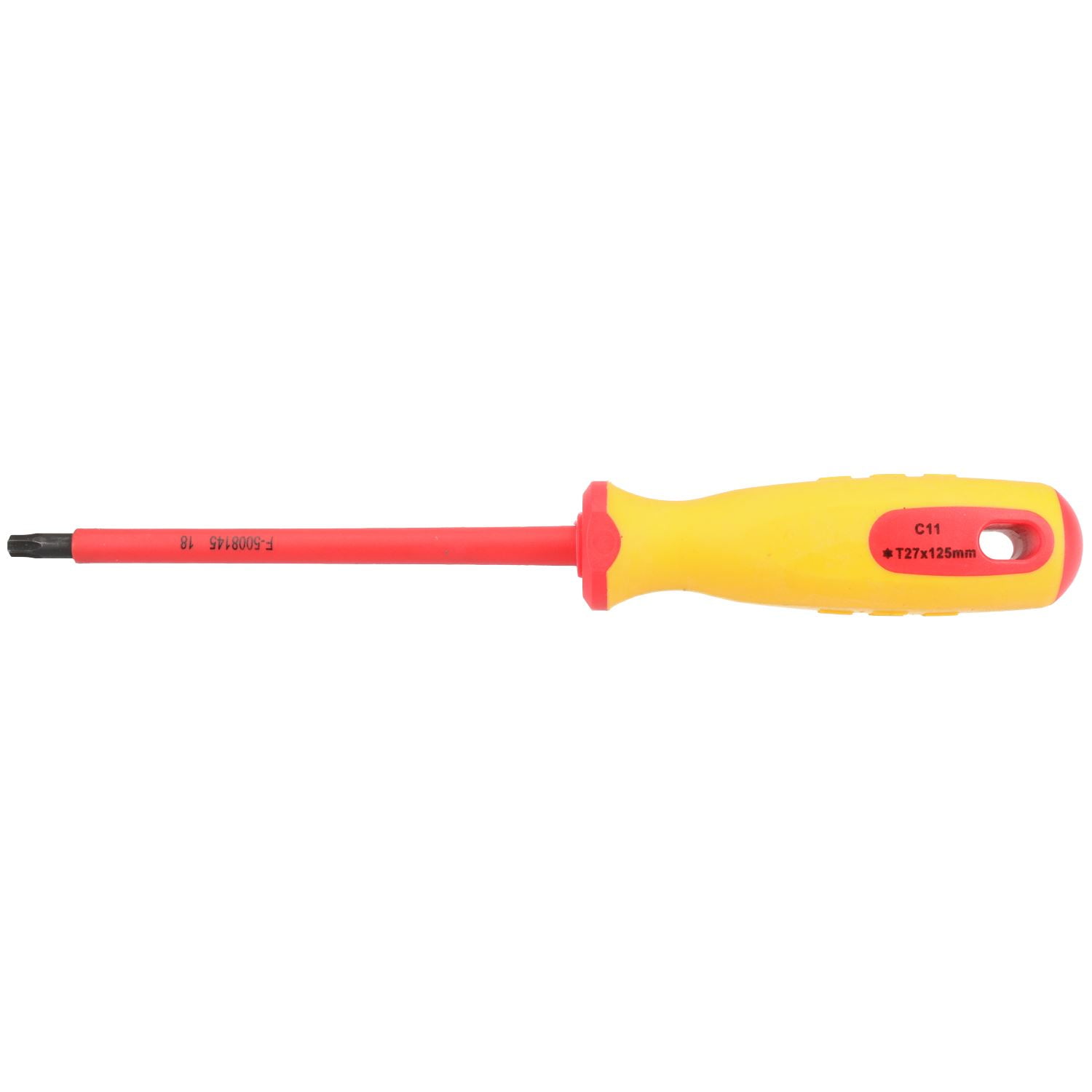 T27 x 125mm VDE Torx Star Insulated Screwdriver For Use On Hybrid ...
