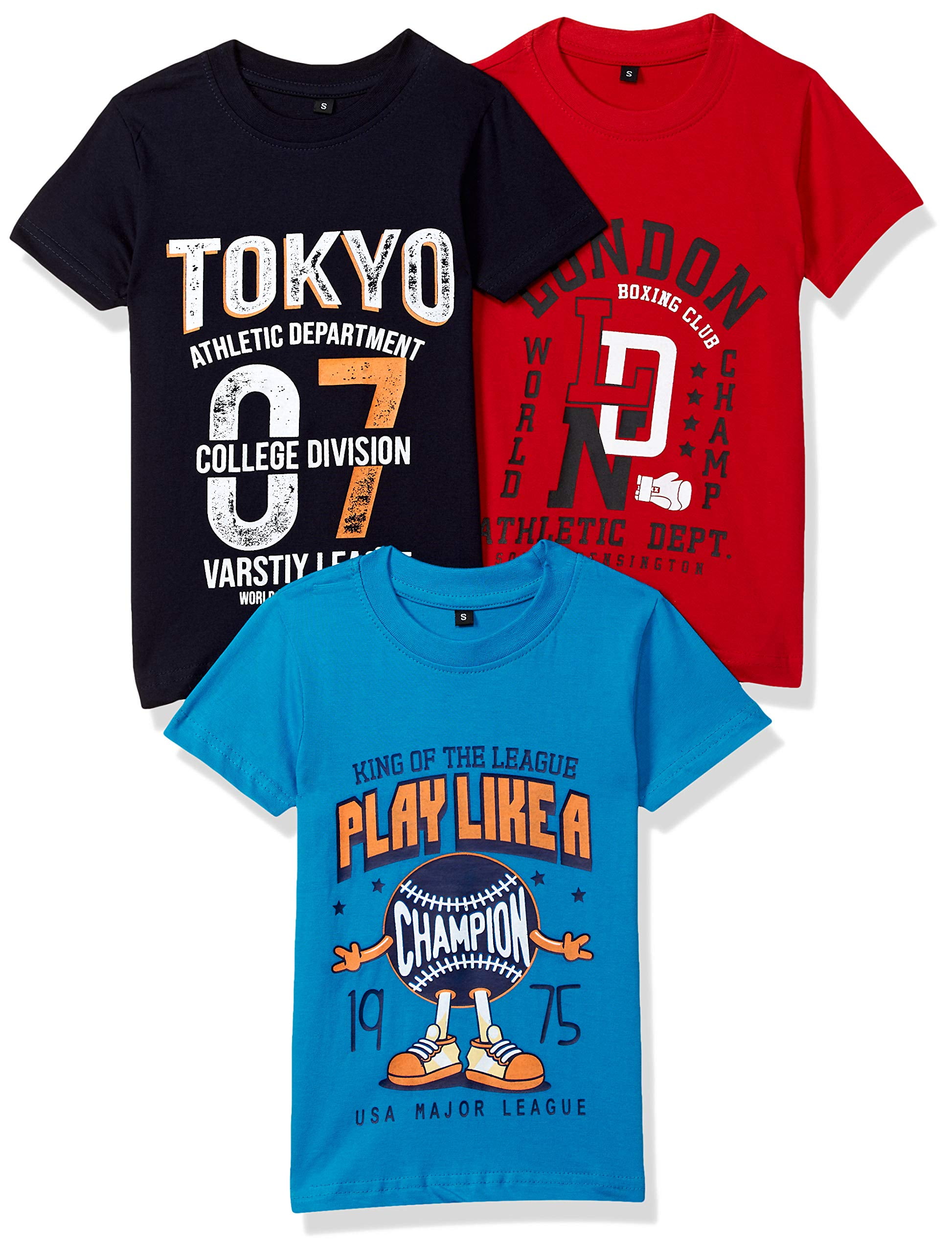 T2F Boy'S T-Shirt (Bys-Tsrt-Sld-01_Combo 9_13-14 Years_Multicolour_13 ...