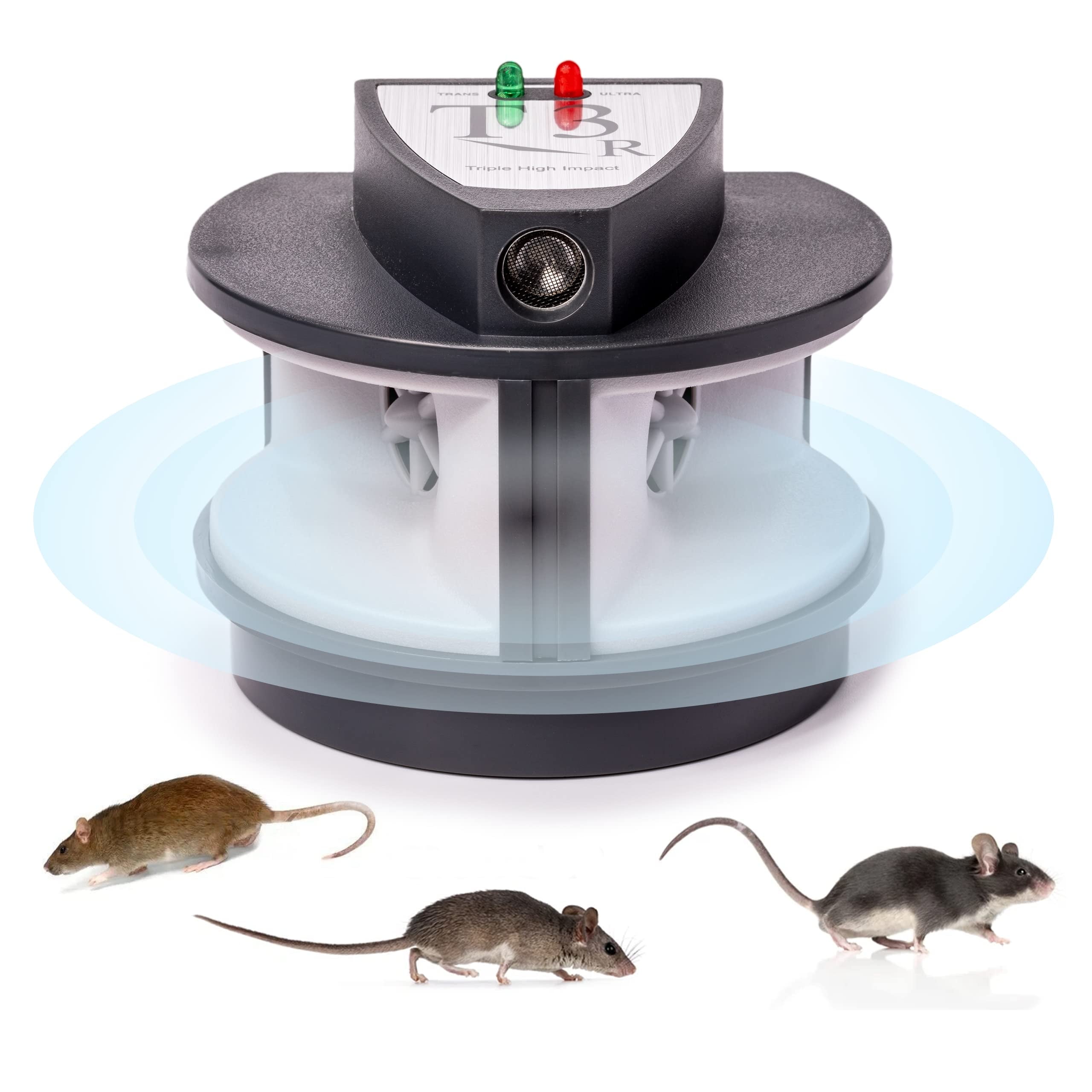T3-R Triple High Impact Indoor Ultrasonic Rodent Repellent with Plug ...