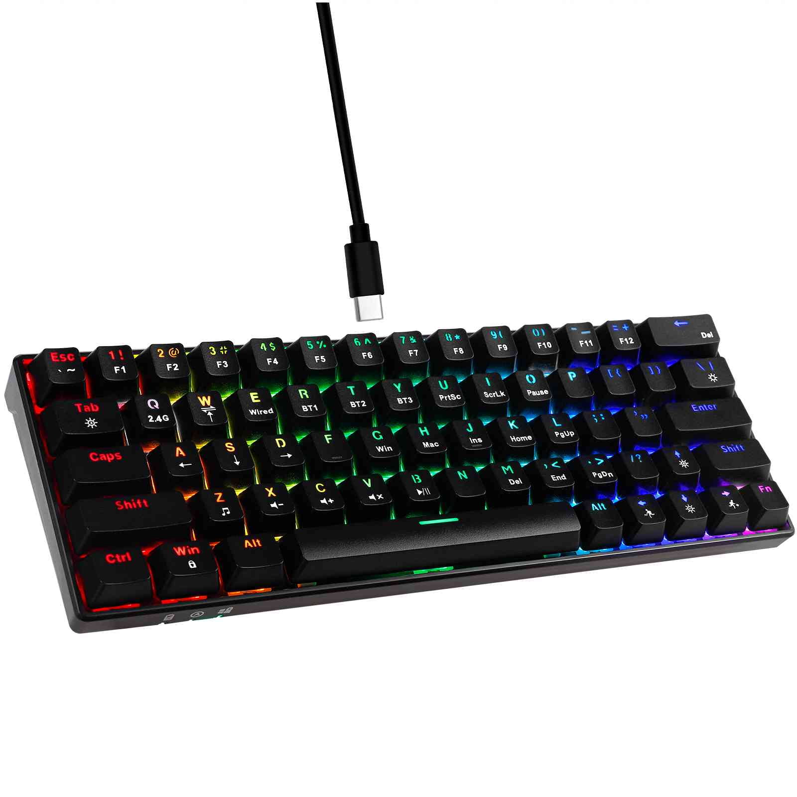 T30 PRO Wireless RGB Gaming Keyboard for Dell XPS 9510 Laptop , BT/2 ...