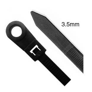 T30MR0C2 - CABLE TIE SCREW MOUNT BLK 6.3IN 30LB WIDTH 3.5MM HOLE #8 ...