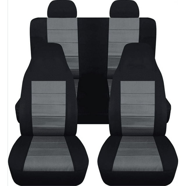 Designcovers 2002-2007 Jeep Liberty Seat Covers, Black/Charcoal, Molded ...