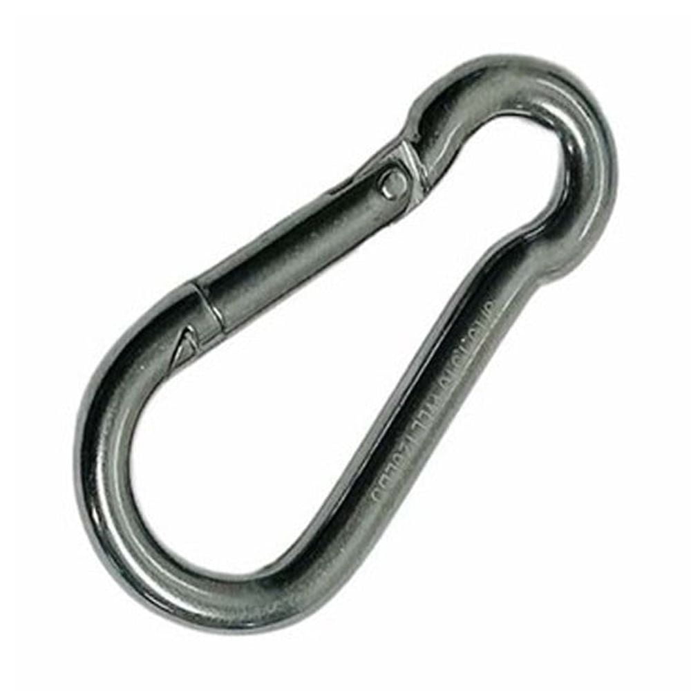 T316 Stainless Steel 1/4" Carabiner Spring Snap Hook Marine 180 Lbs WLL ...