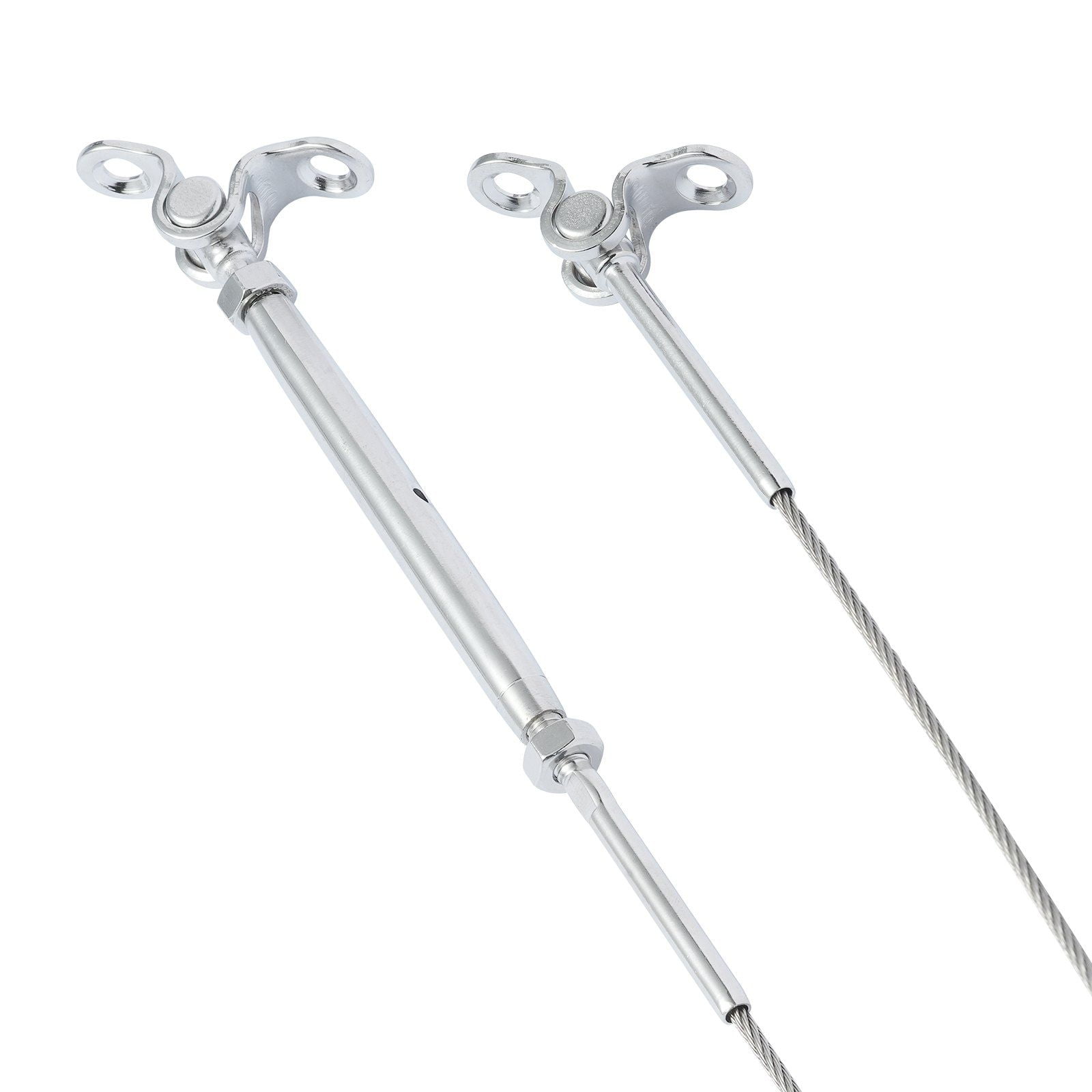 T316 Stainless Steel 1/8" Cable Railing Kit for Wood Posts - Adjustable ...