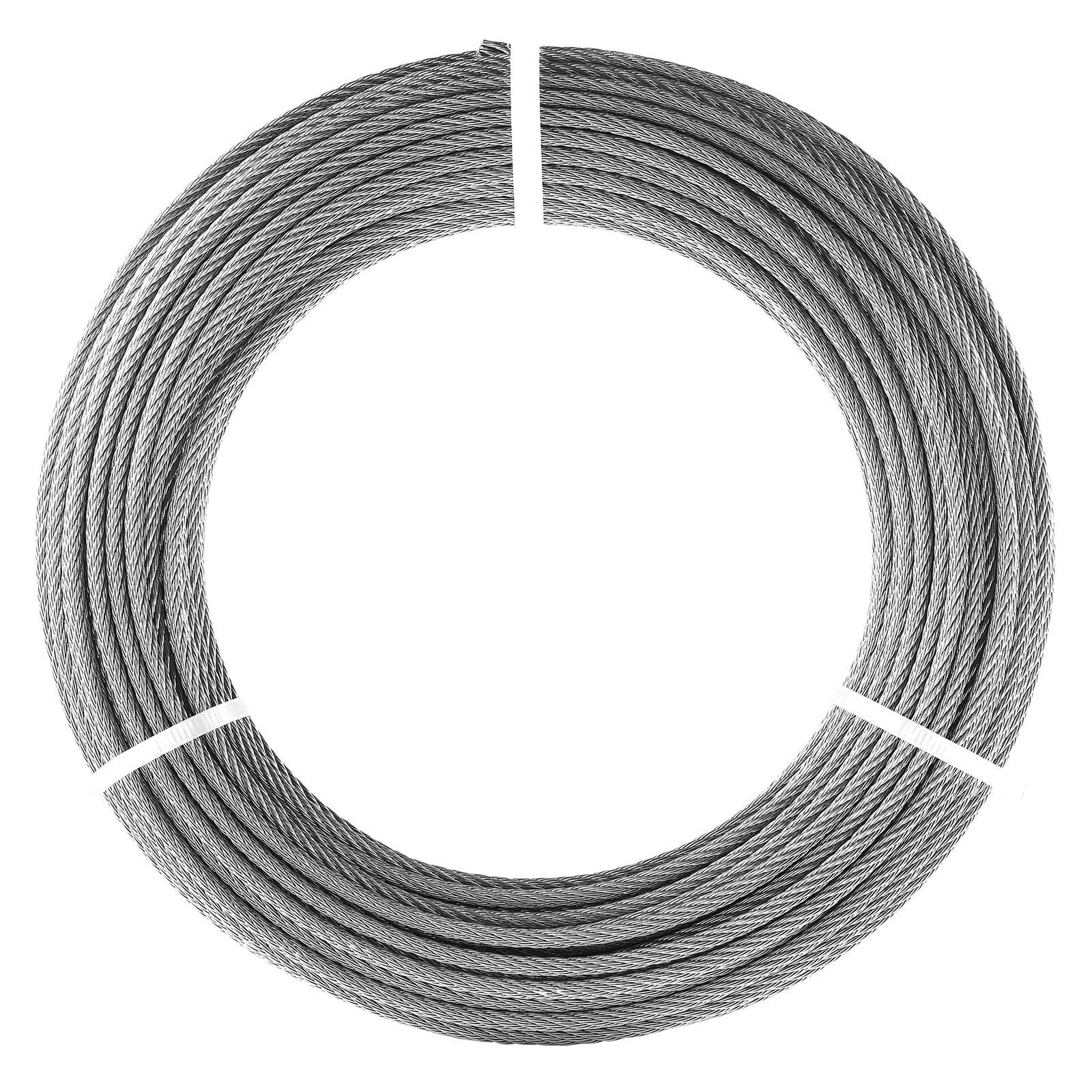 T316 Stainless Steel Cable 1/8" 7x7 Steel Wire Rope 100 ft Cable ...