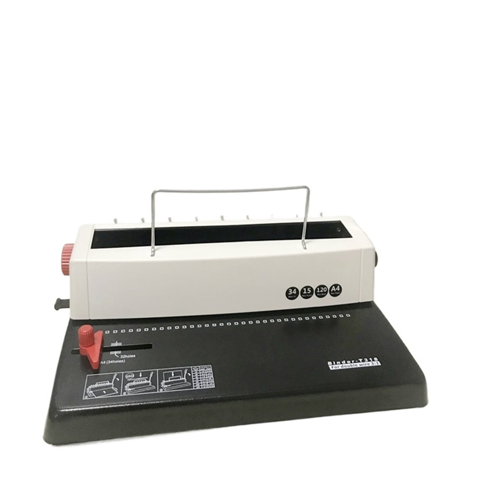 T318 Wire Punch & Bind machine 34 loops 3:1 Double loop wire binding machine 120sheets binding ...