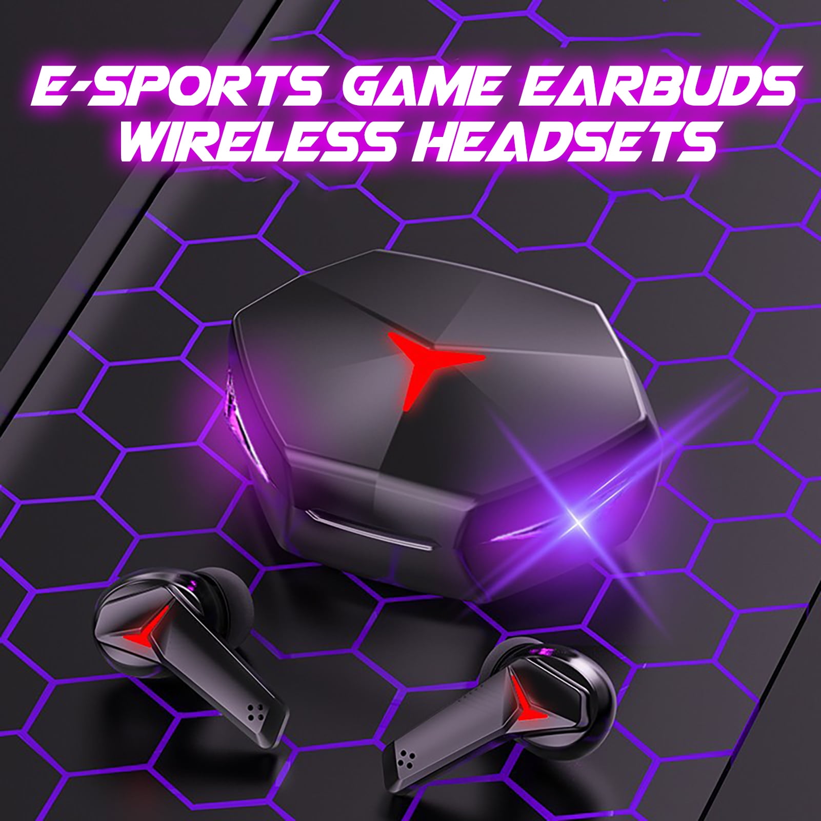 T33 Bluetooth-compatible Earphones Low Latency Noise Reduction LED ...