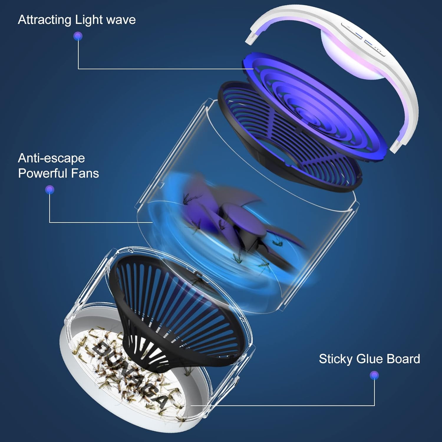 T360 Auto-Clean Mosquito Zapping Station - Hands-Free Insect Trap with ...