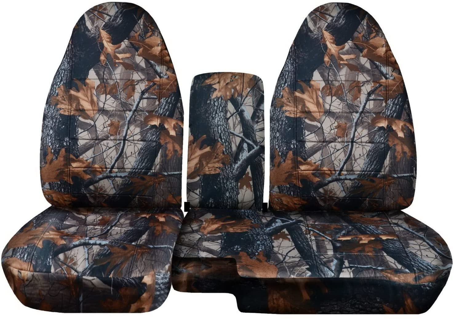 Fits 2004-2012 Ford Ranger Camo Seat Covers 60/40 Bench Opening Console ...