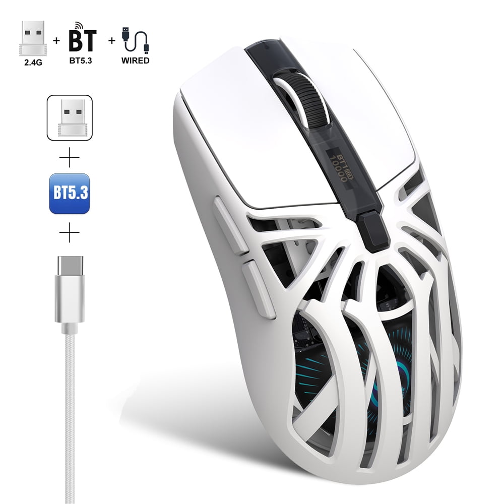 T400 3-mode Wireless Gaming Mouse 1000HZ 500mAh Rechargeable 10000DPI ...