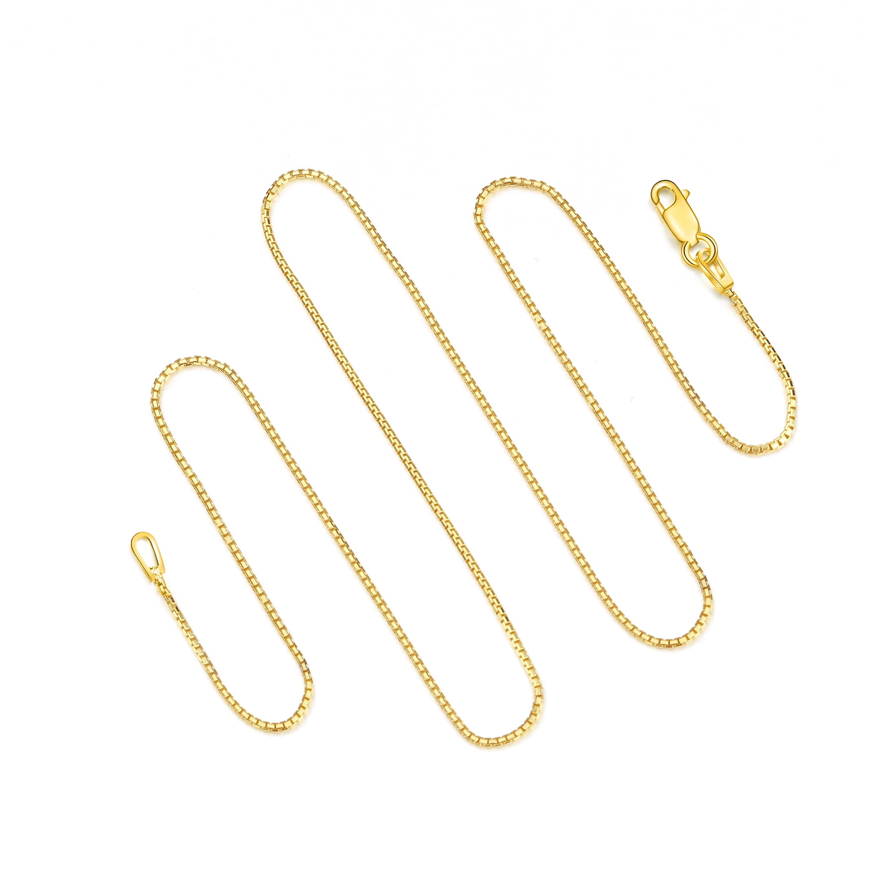 T400 Sterling Silver Thick Plain Long Box Chain Necklace Unisex 16-30 ...