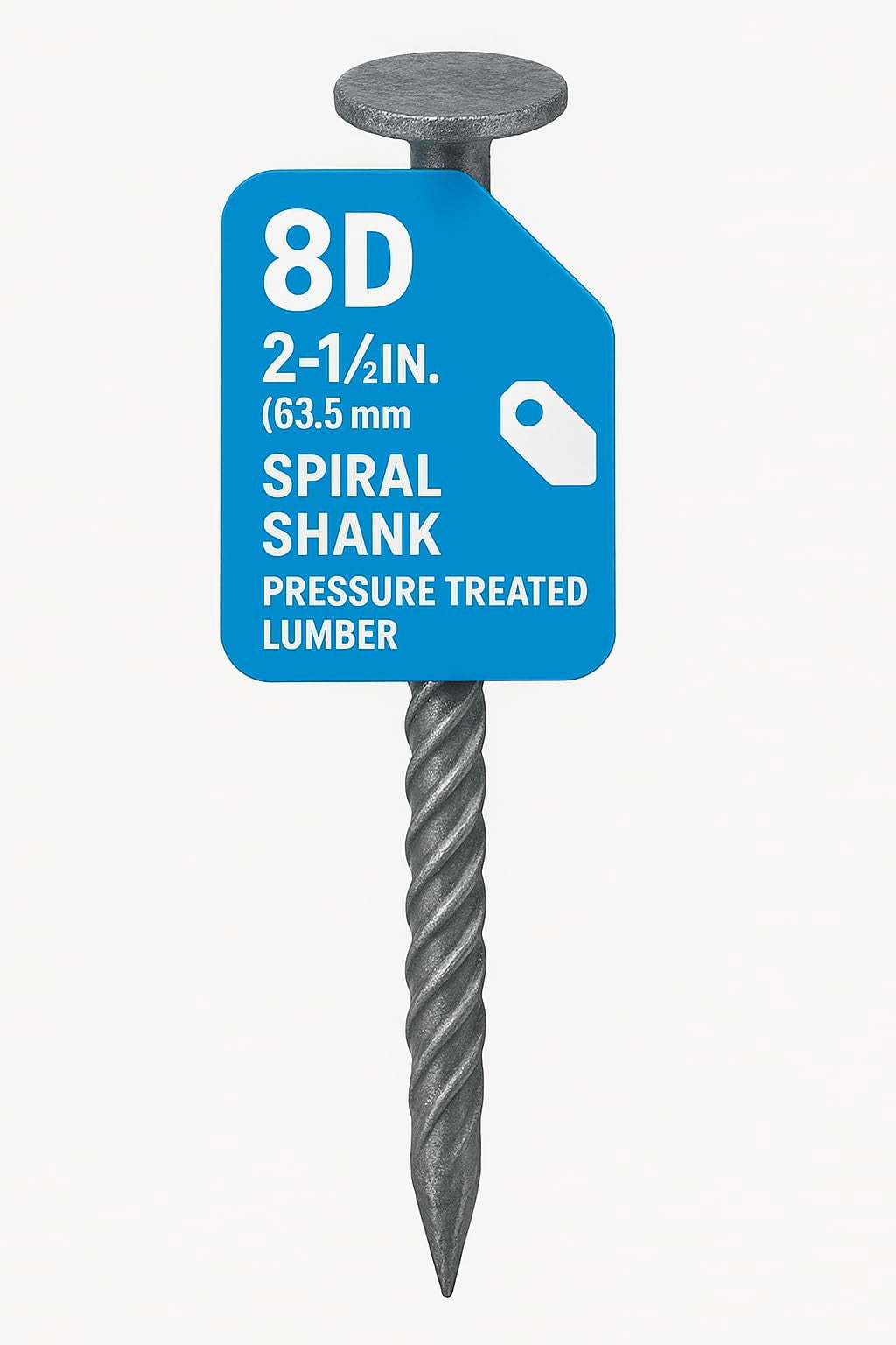T447S-5 Double Dipped Spiral Shank Pressure Treated Lumber Nail, 5 LB ...