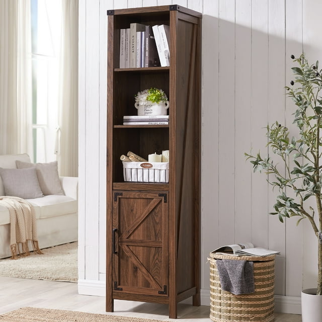 T4TREAM 5-Tier Tall Narrow Farmhouse Organizer with Doors for Home ...