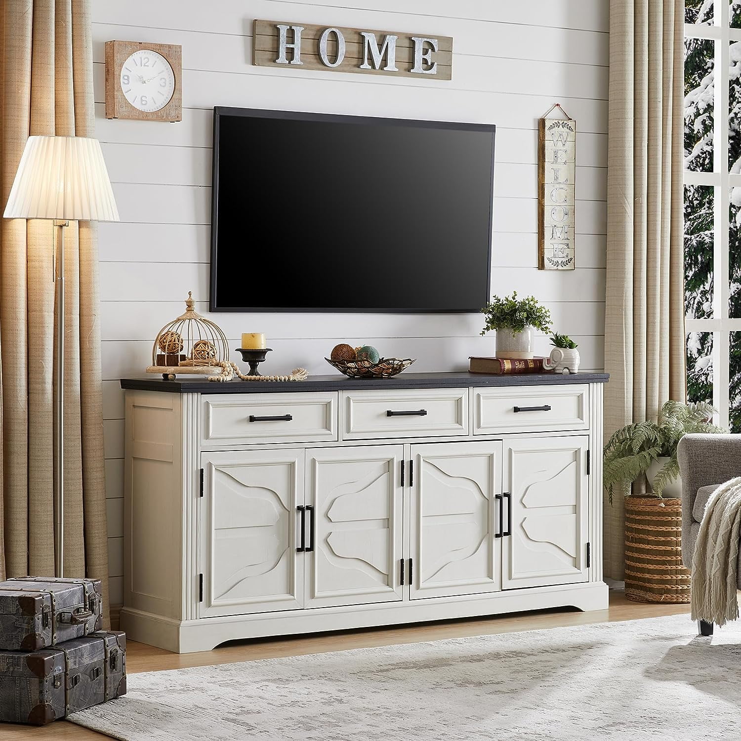 Ameriwood Home Wheaton TV Stand for TVs up to 60", White - Walmart.com