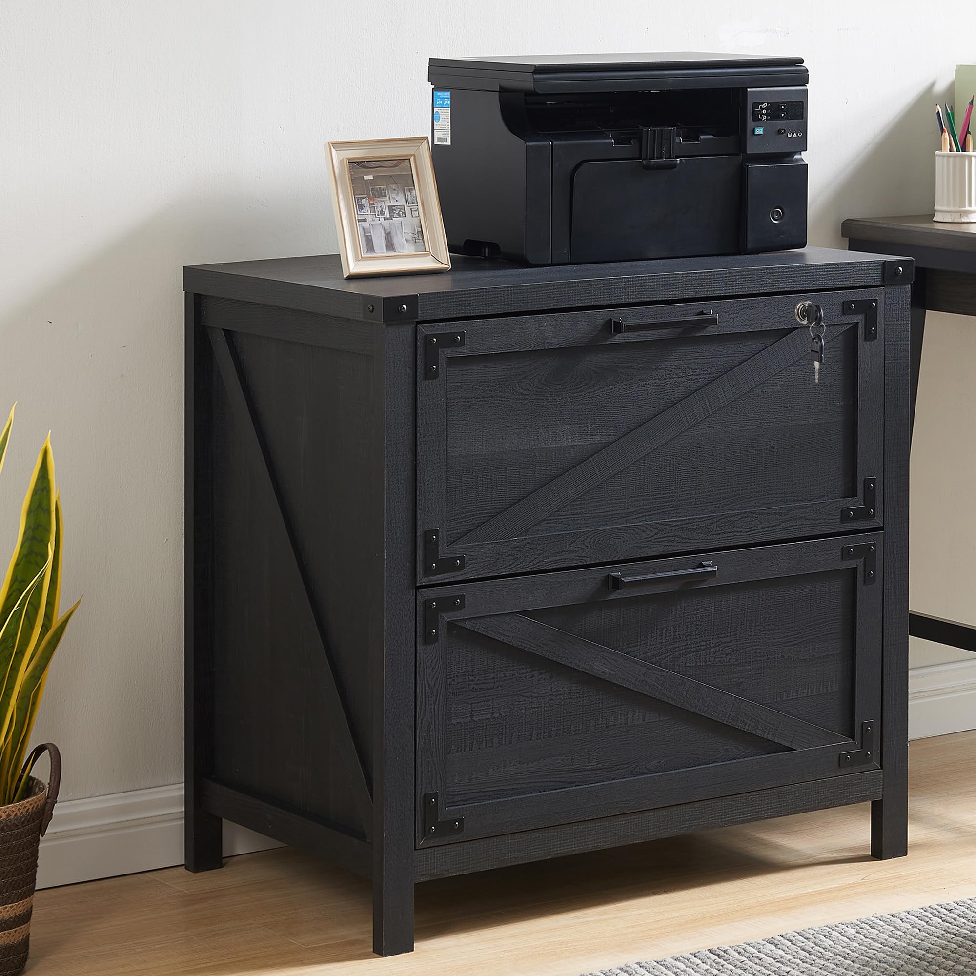 Adeptus Solid Wood 6+2 Drawer Roll Cart - Black - Walmart.com