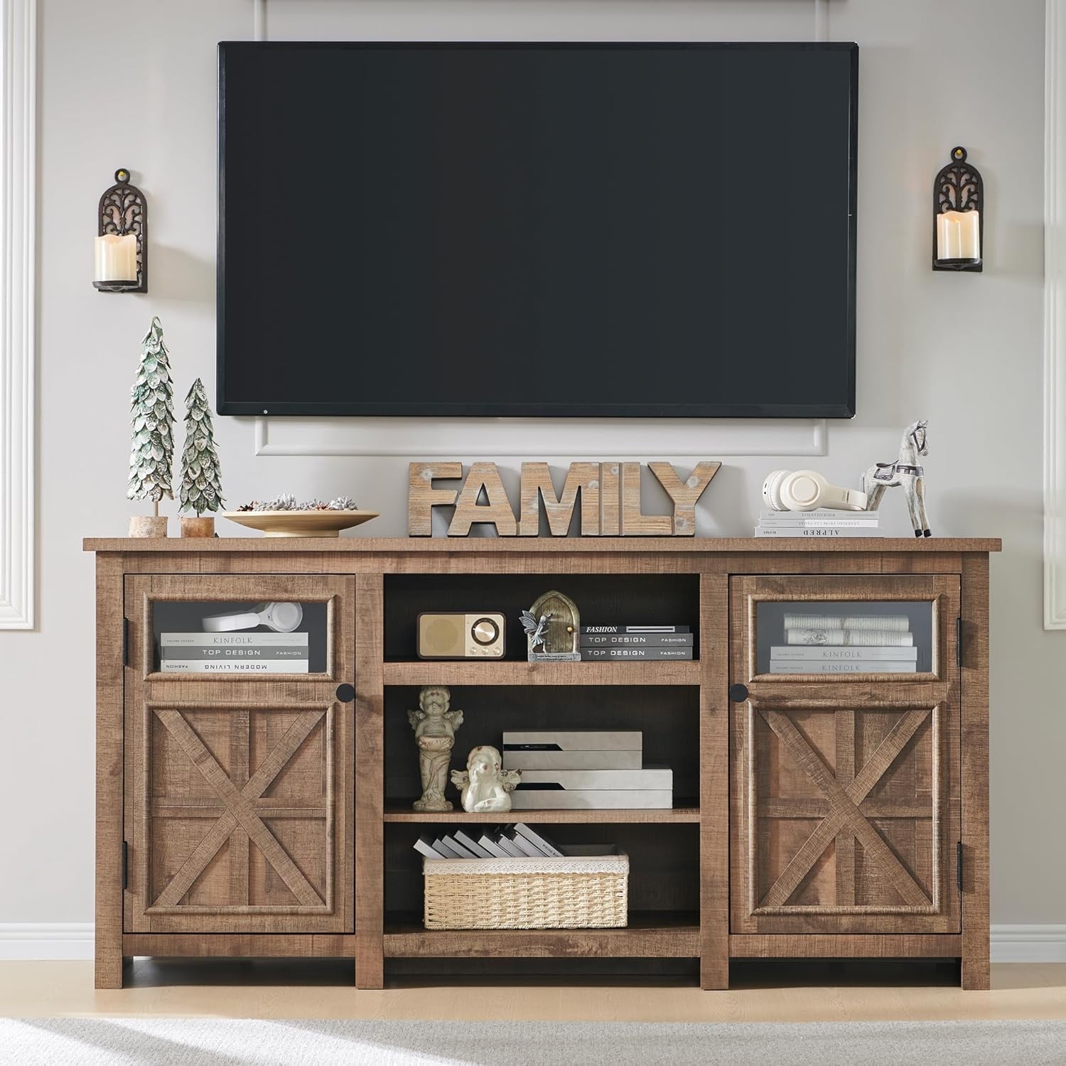 Tv console farmhouse style store